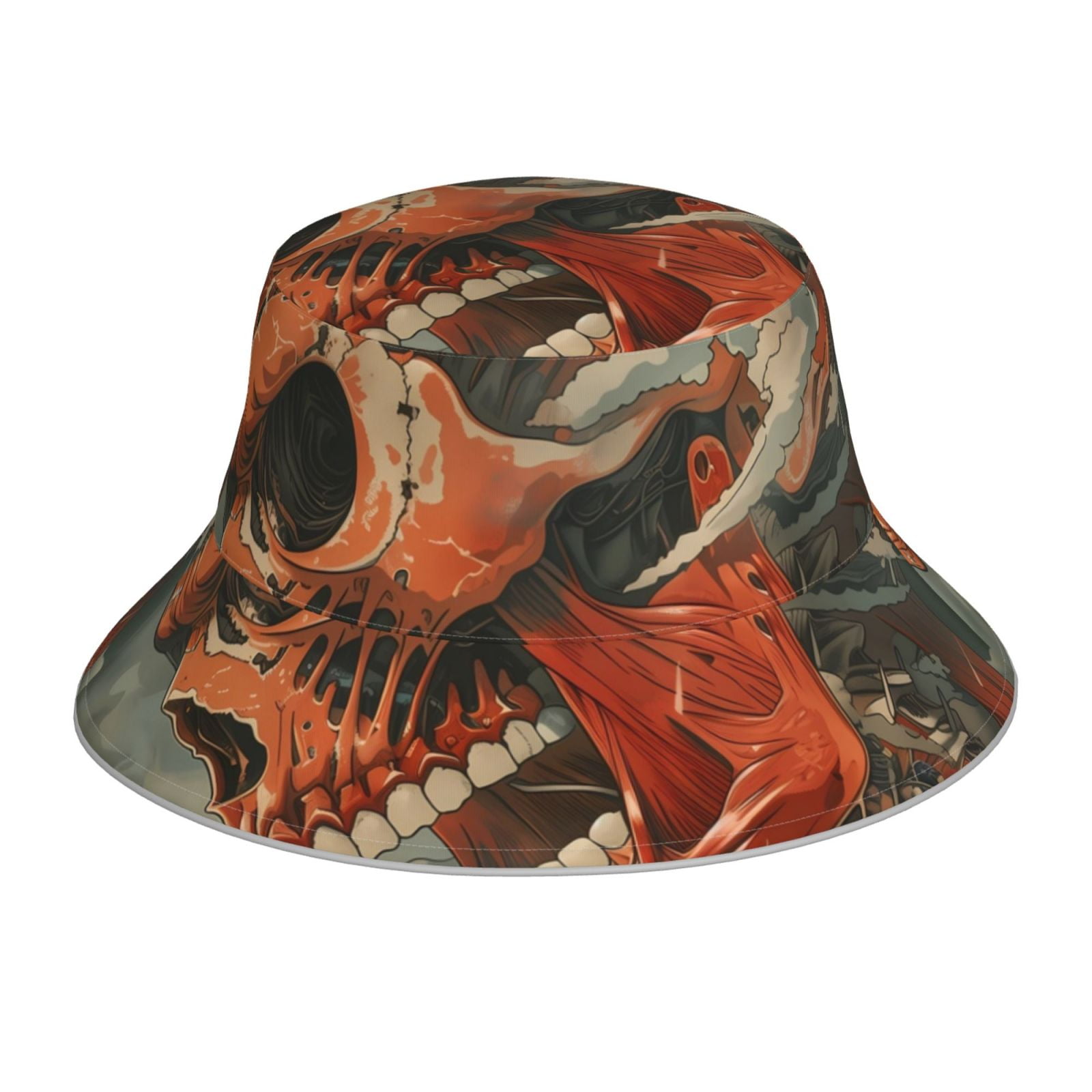 Honeii Gigantic Skull In Clouds for Unisex Bucket Hat Waterproof Rain ...