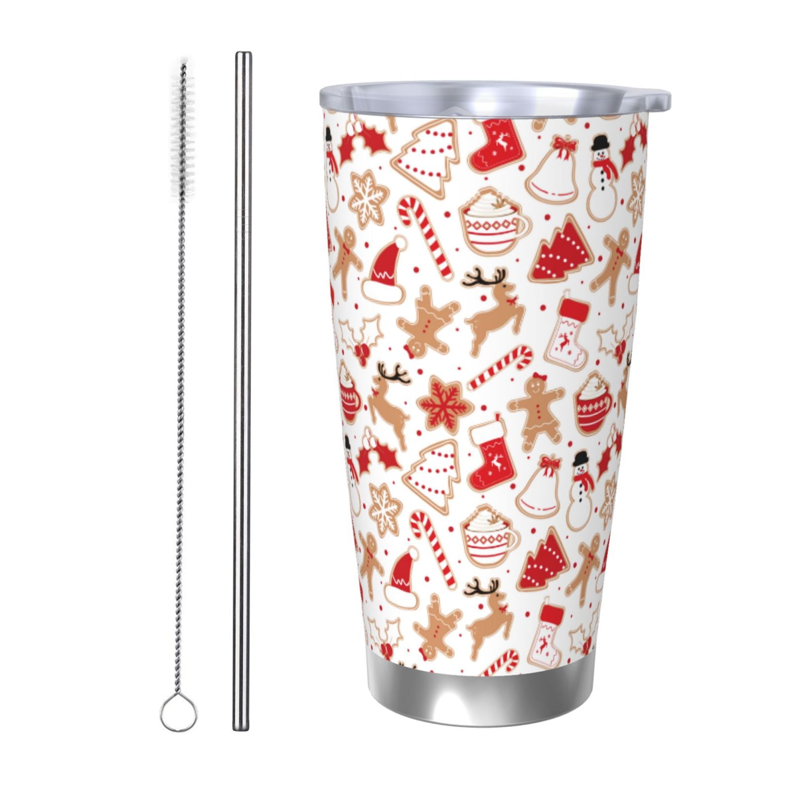 Honeii Gingerbread Holiday Sweets Print 20OZ Car Cup, Insulated ...