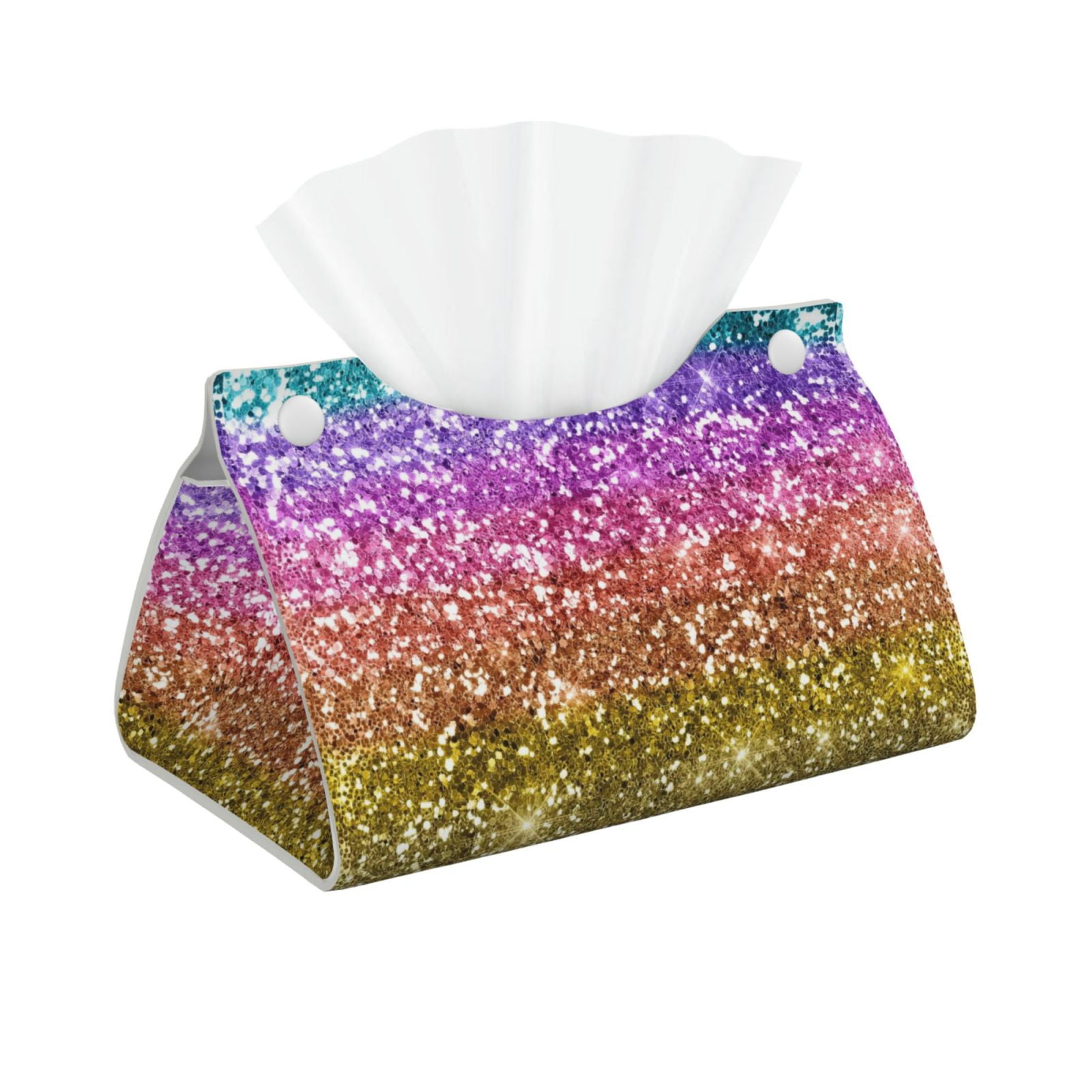 Honeii Glitter Rainbow for Tissue Box Cover/Holder - Covers Rectangular ...