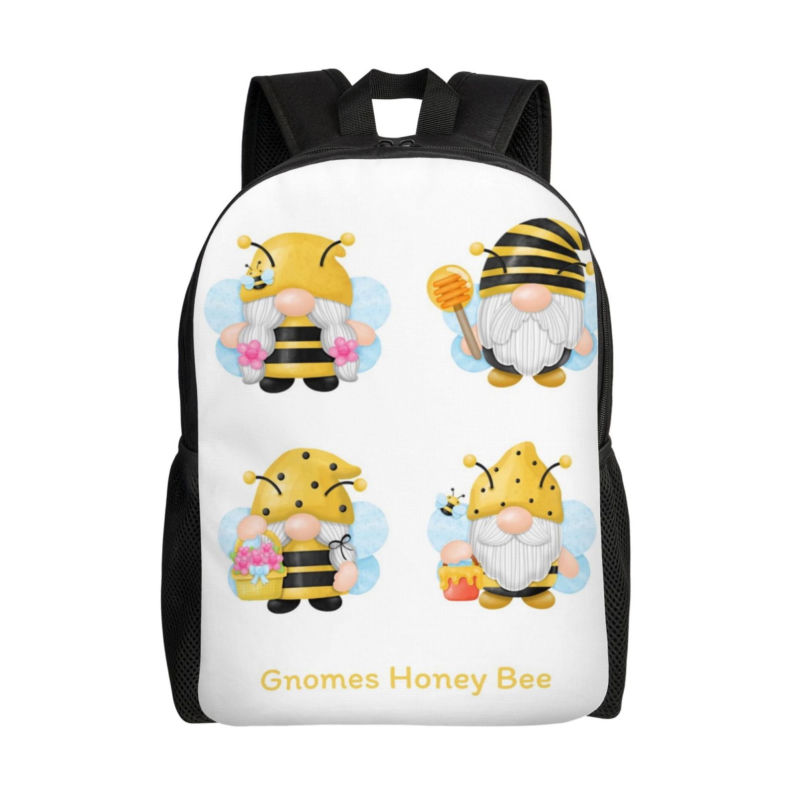 Honeii Gnomes Honey Bee Print Laptop Backpack for Work, College, Travel ...