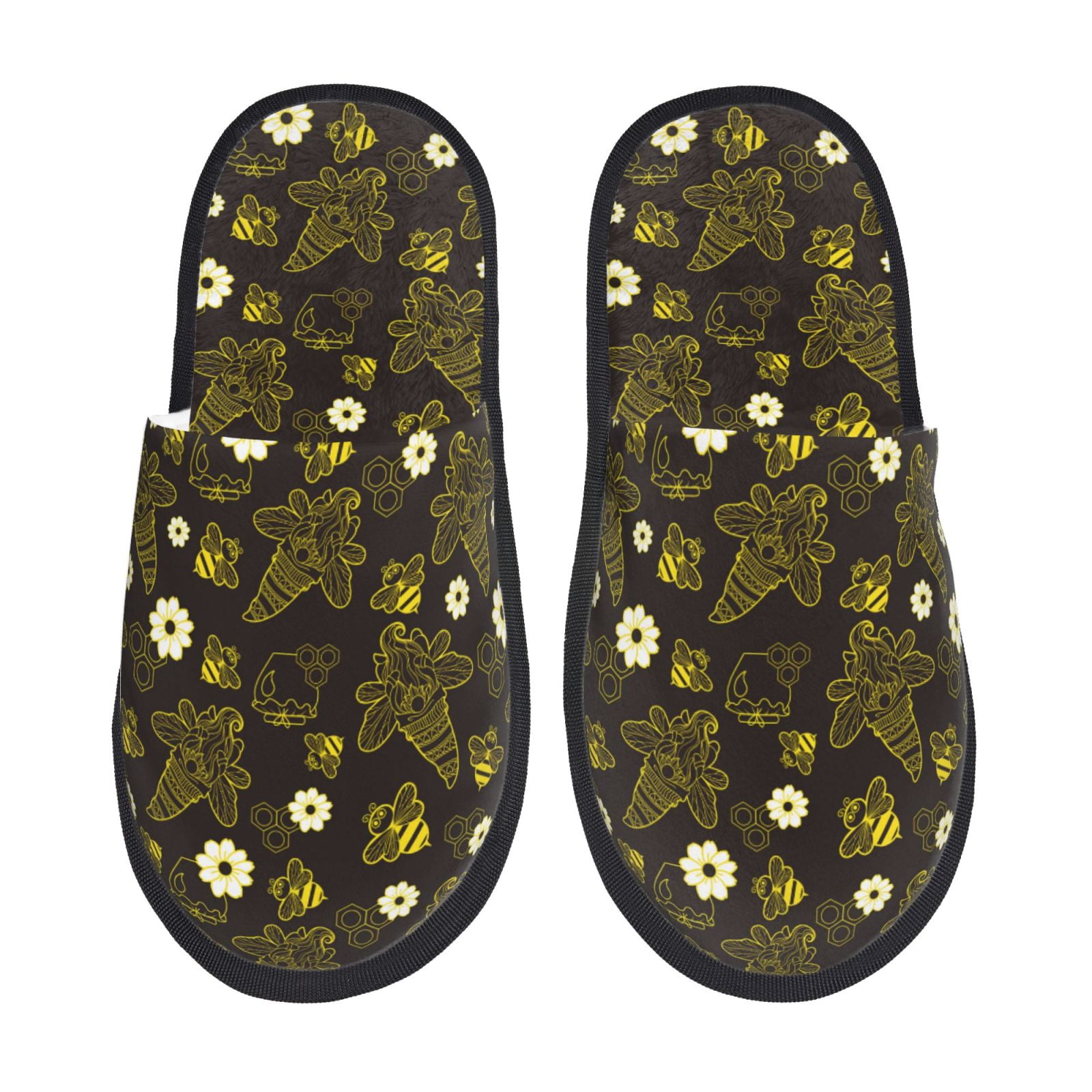 Honeii Gnomes With Honey And Bees print Slippers Memory Foam House ...