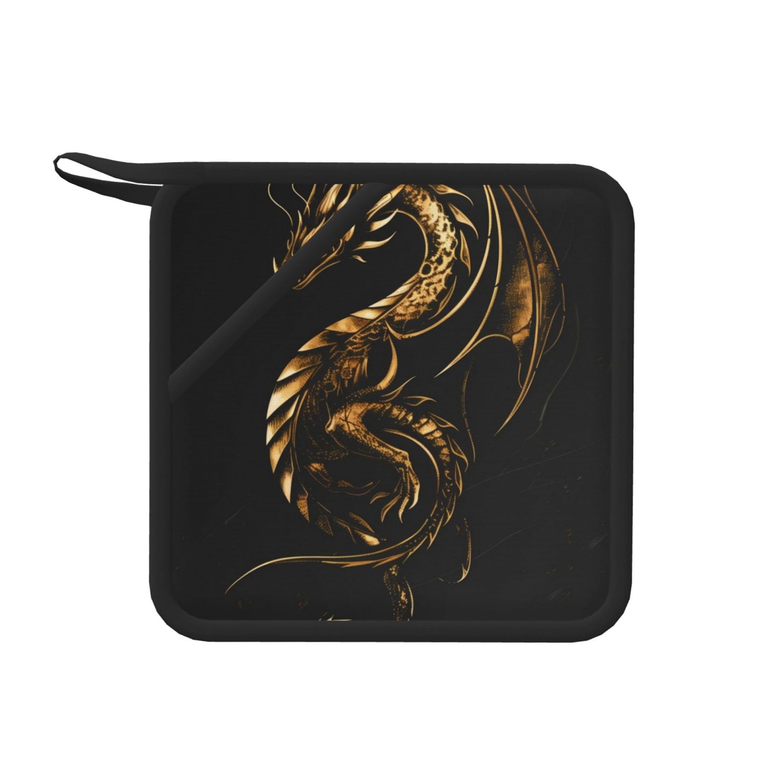 Honeii Golden Dragon Tattoo Art for Silicone Trivets for Hot Pots and ...