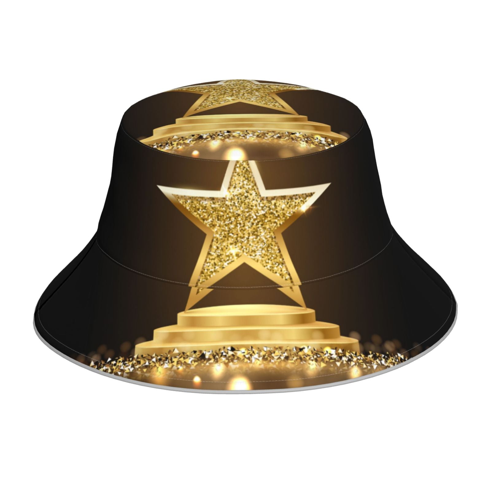 Honeii Golden Glitter And Light for Unisex Bucket Hat Waterproof Rain ...