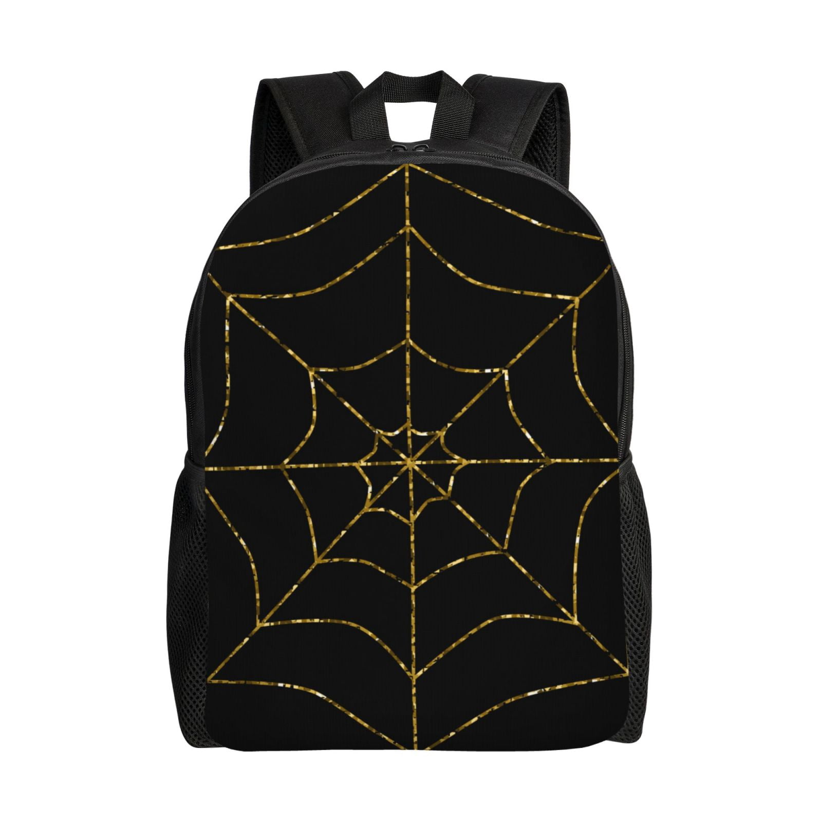 Honeii Golden Spider Web Print Laptop Backpack for Work, College ...