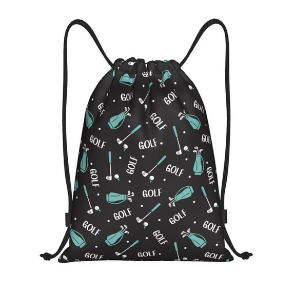 Honeii Golf Bags And Balls Print Drawstring Backpack,Drawstring Bags ...
