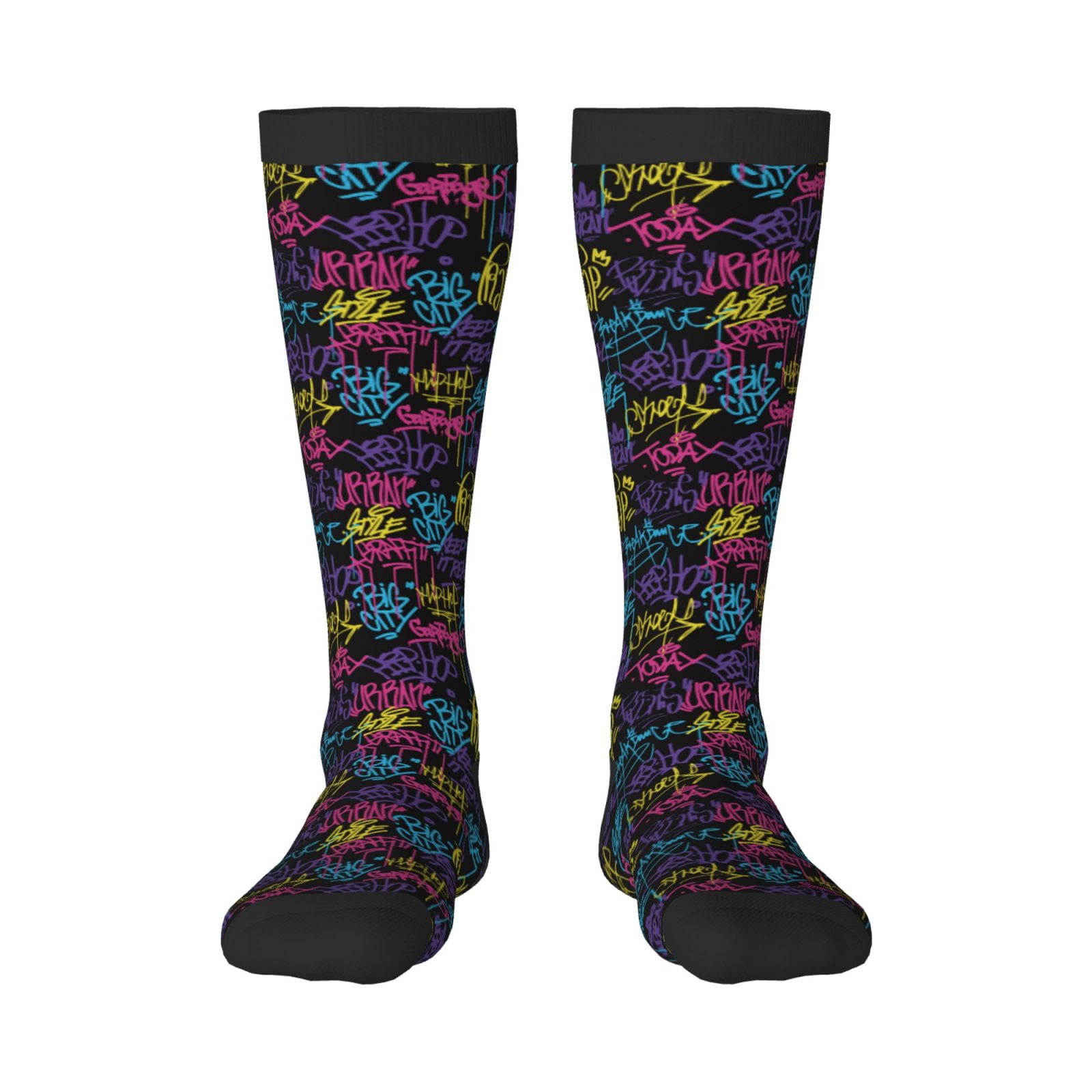 Honeii Graffiti Art Print Long Socks,Novelty Design Socks Gift for Men and Women,Crew Socks,Calf ...