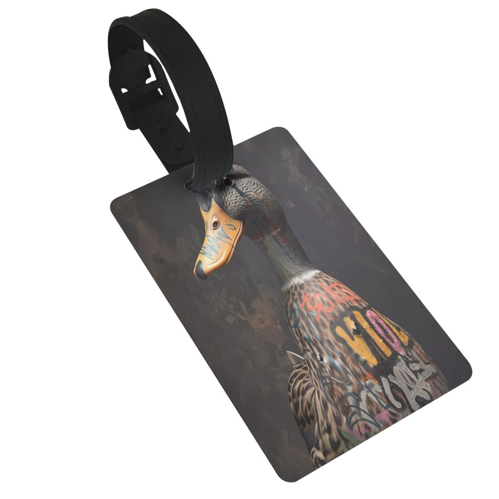 Honeii Graffiti Cool Duck Print Luggage Tags for Suitcases, Airplane ...