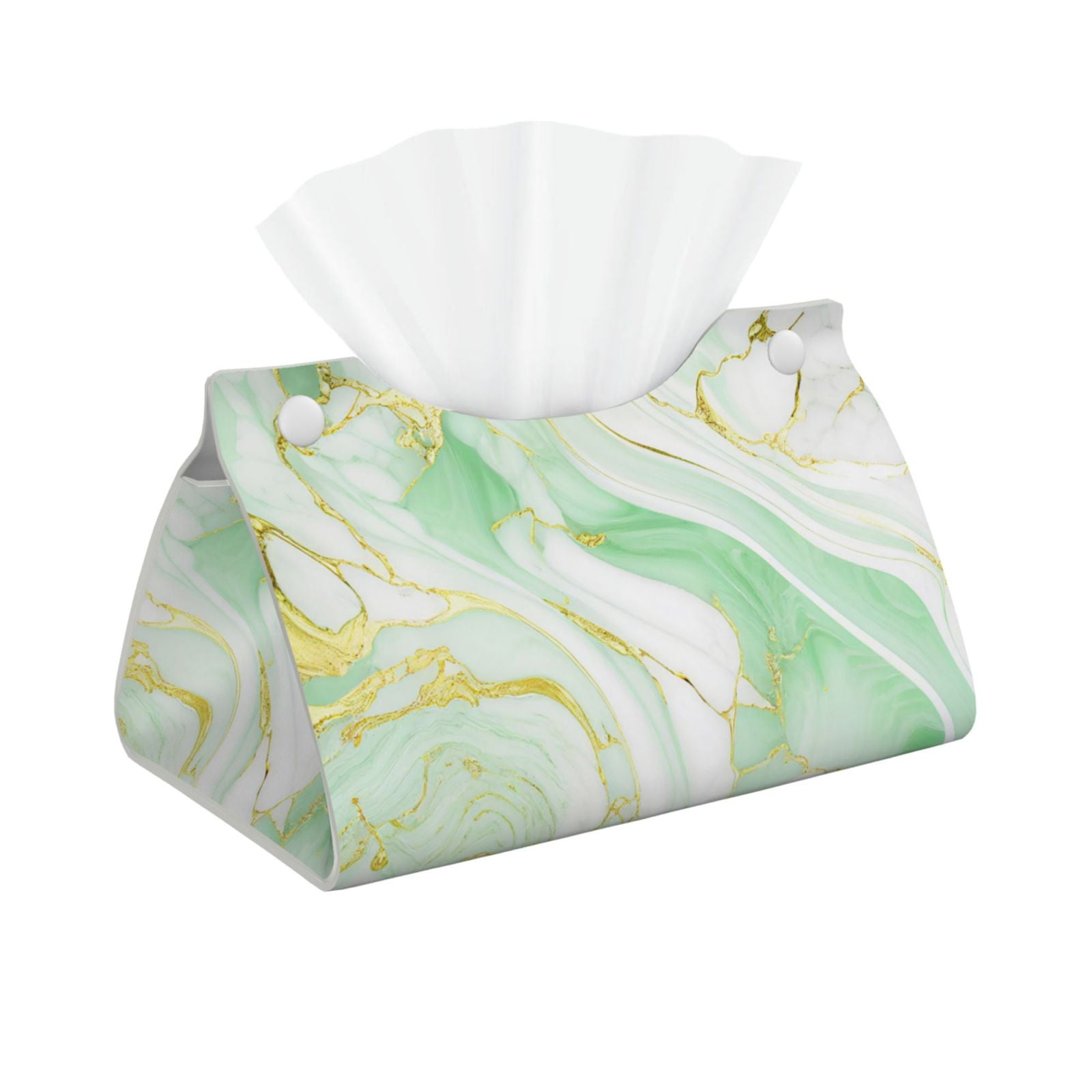 Honeii Green And Gold Abstract Marble for Tissue Box Cover/Holder ...