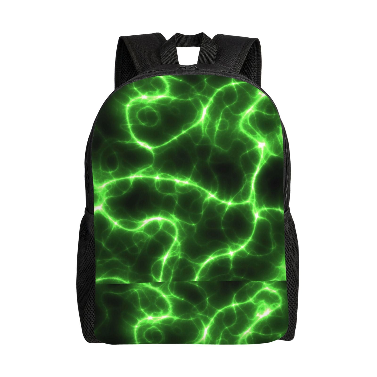 Honeii Green Lightning Print Laptop Backpack for Work, College, Travel ...
