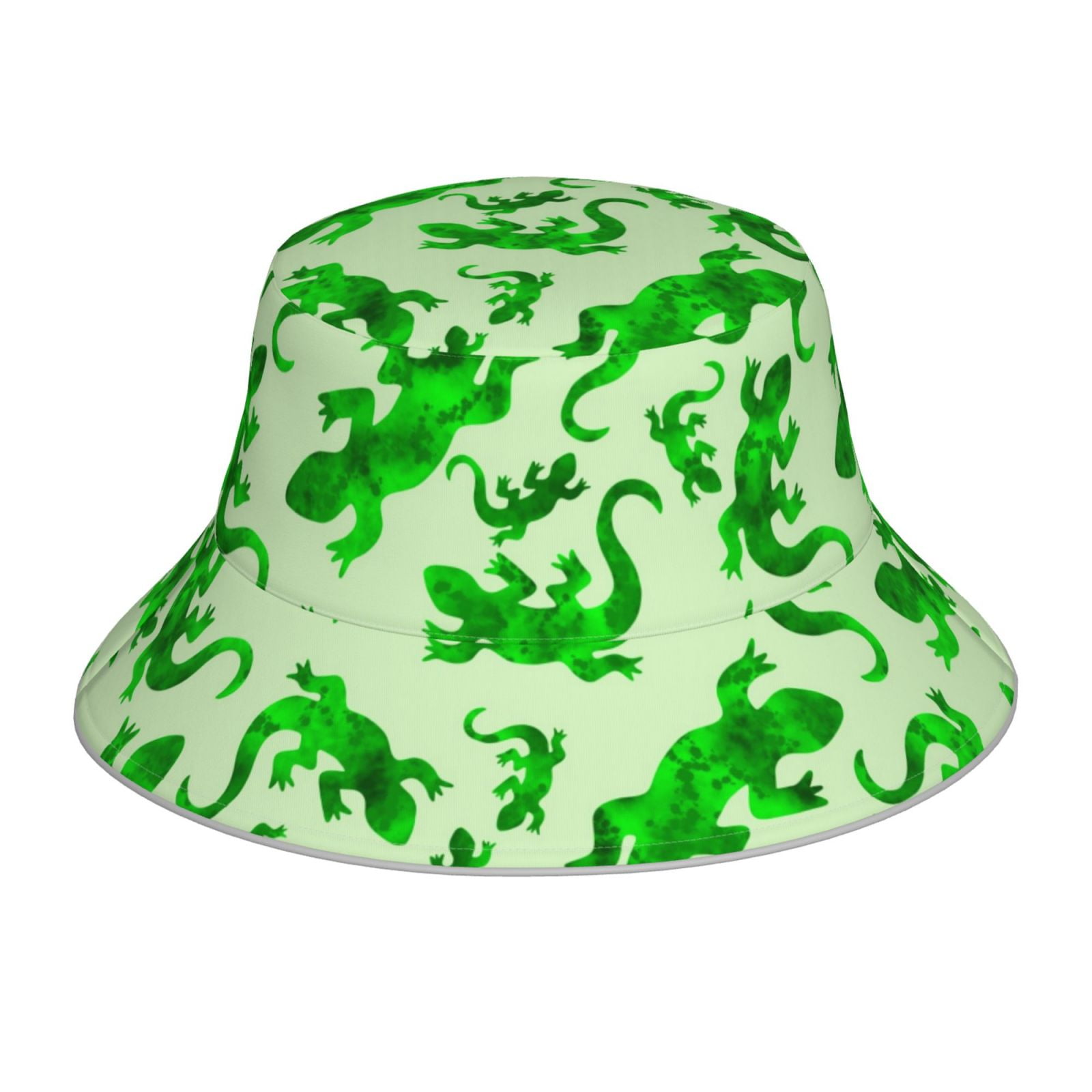Honeii Green Lizard for Unisex Bucket Hat Waterproof Rain Hat ...