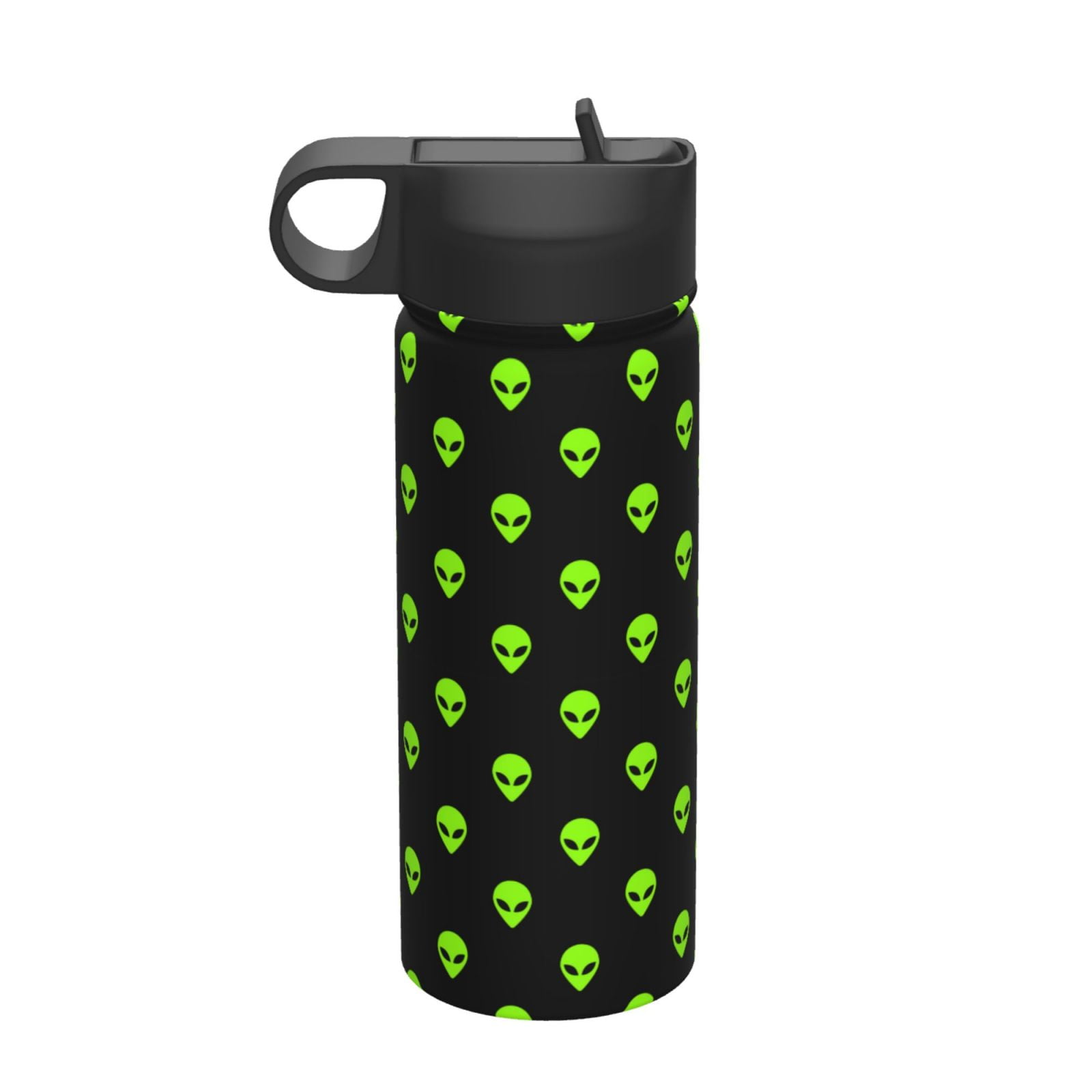 Honeii Green Monster Print 18 oz Insulated Water Bottle with Straw Lid ...