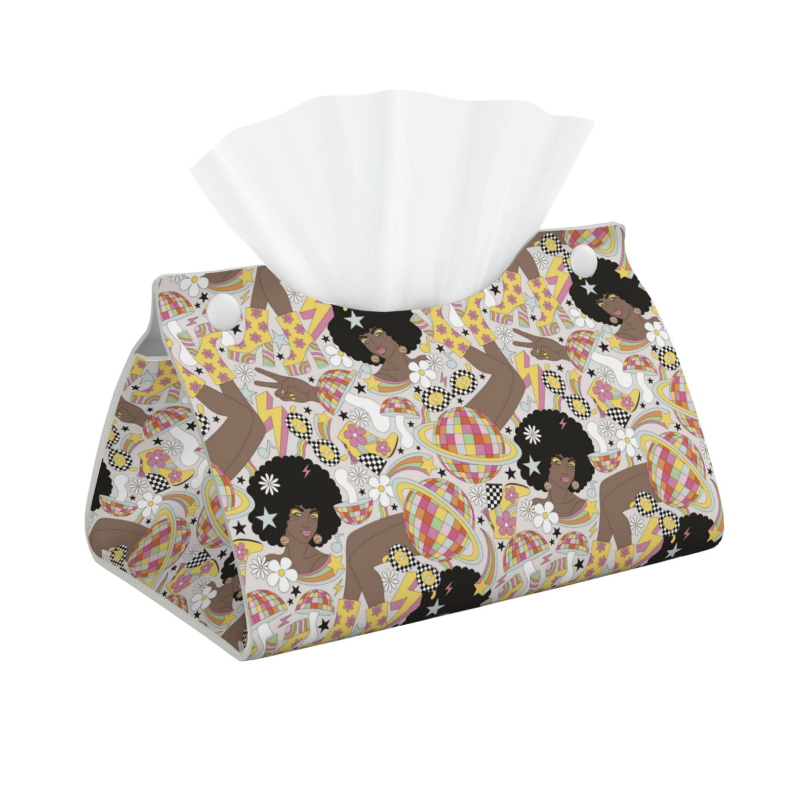 Honeii Groovy Disco for Tissue Box Cover/Holder - Covers Rectangular ...