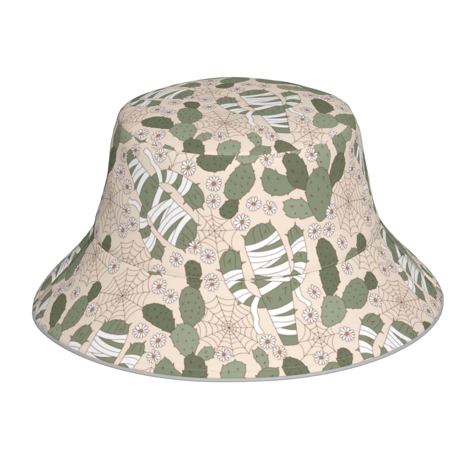 Honeii Halloween Cactus for Unisex Bucket Hat Waterproof Rain Hat ...