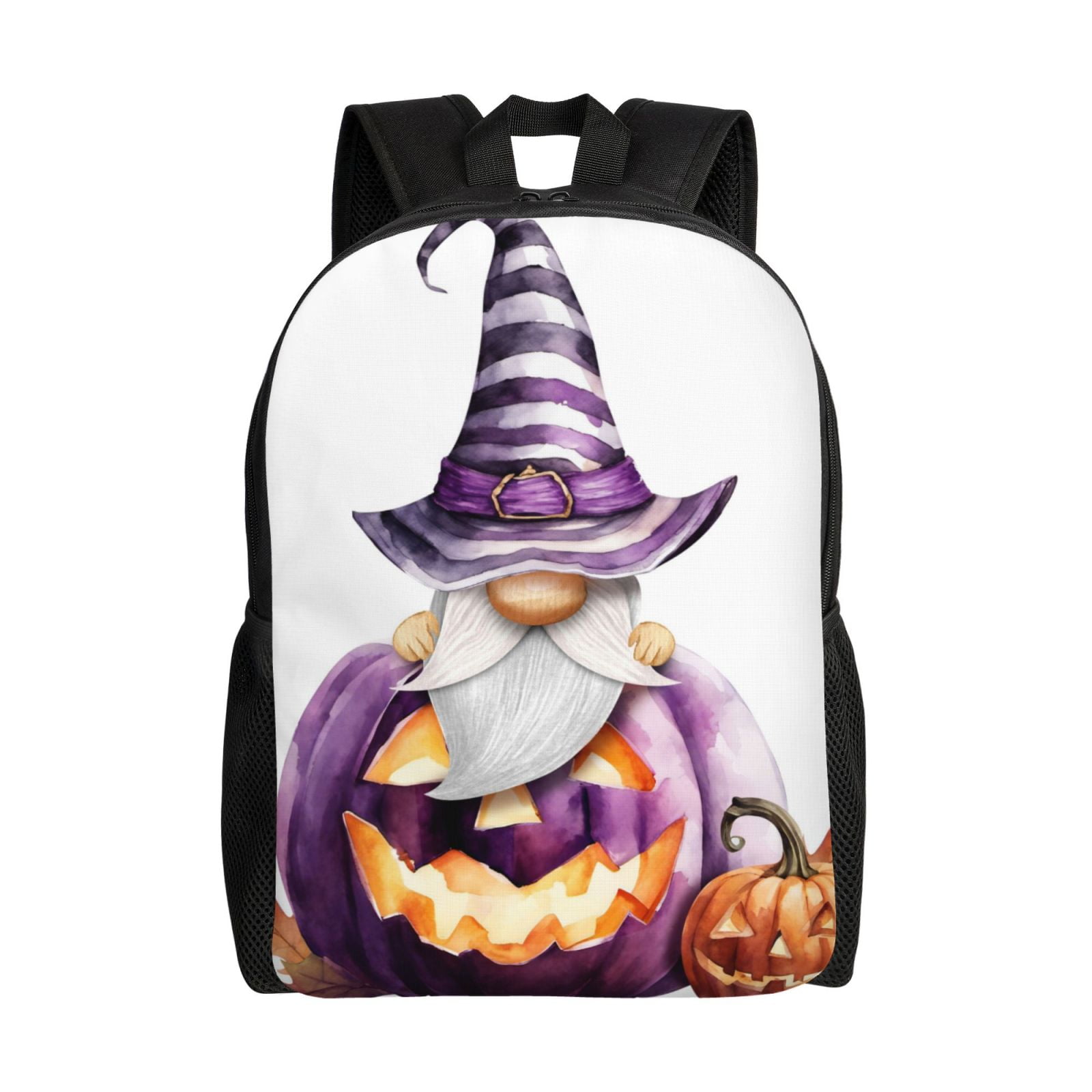 Honeii Halloween Gnome With Pumpkins Print Laptop Backpack for Work ...