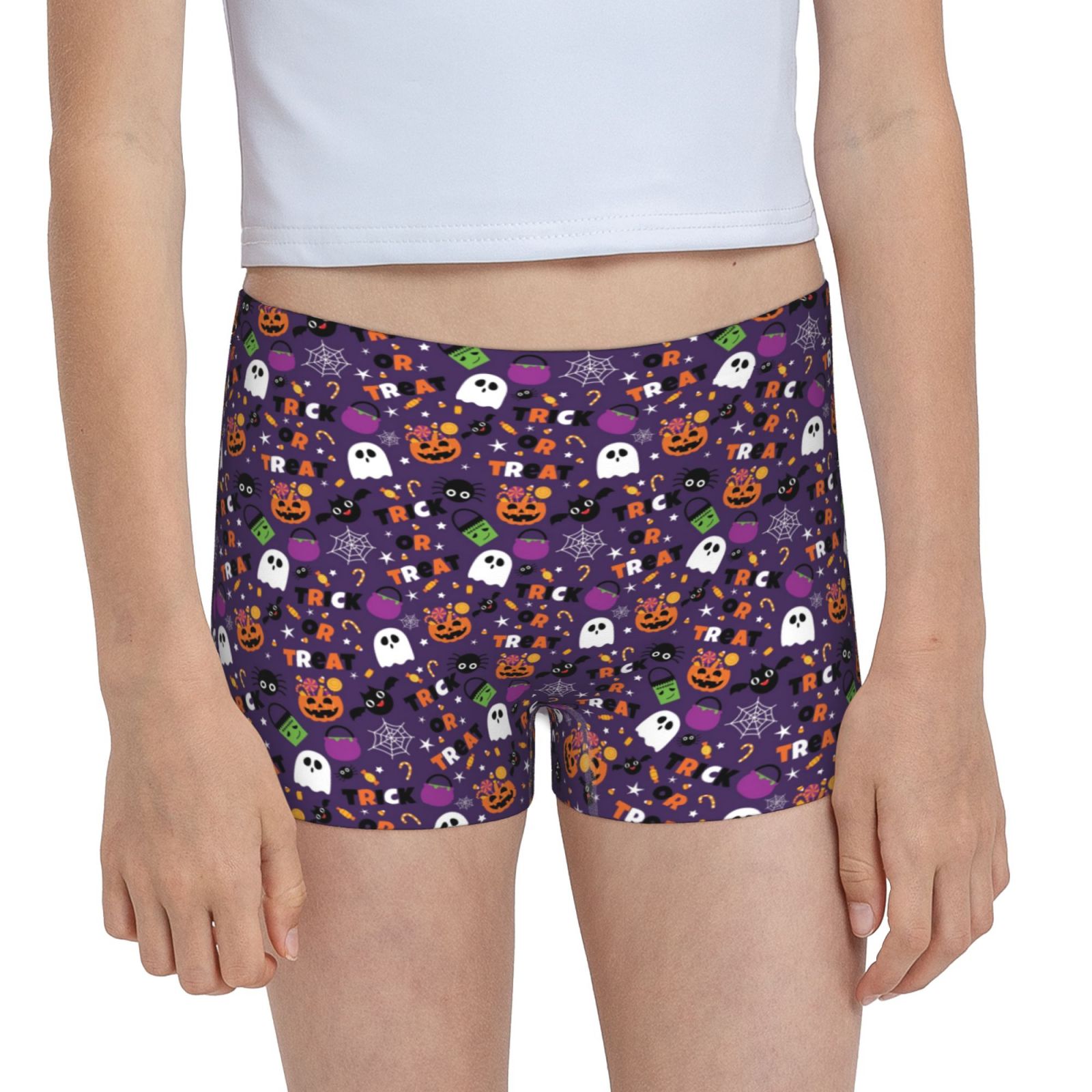 Honeii Halloween Sweet Candy Print 100% Cotton Boxer Briefs, Girls ...
