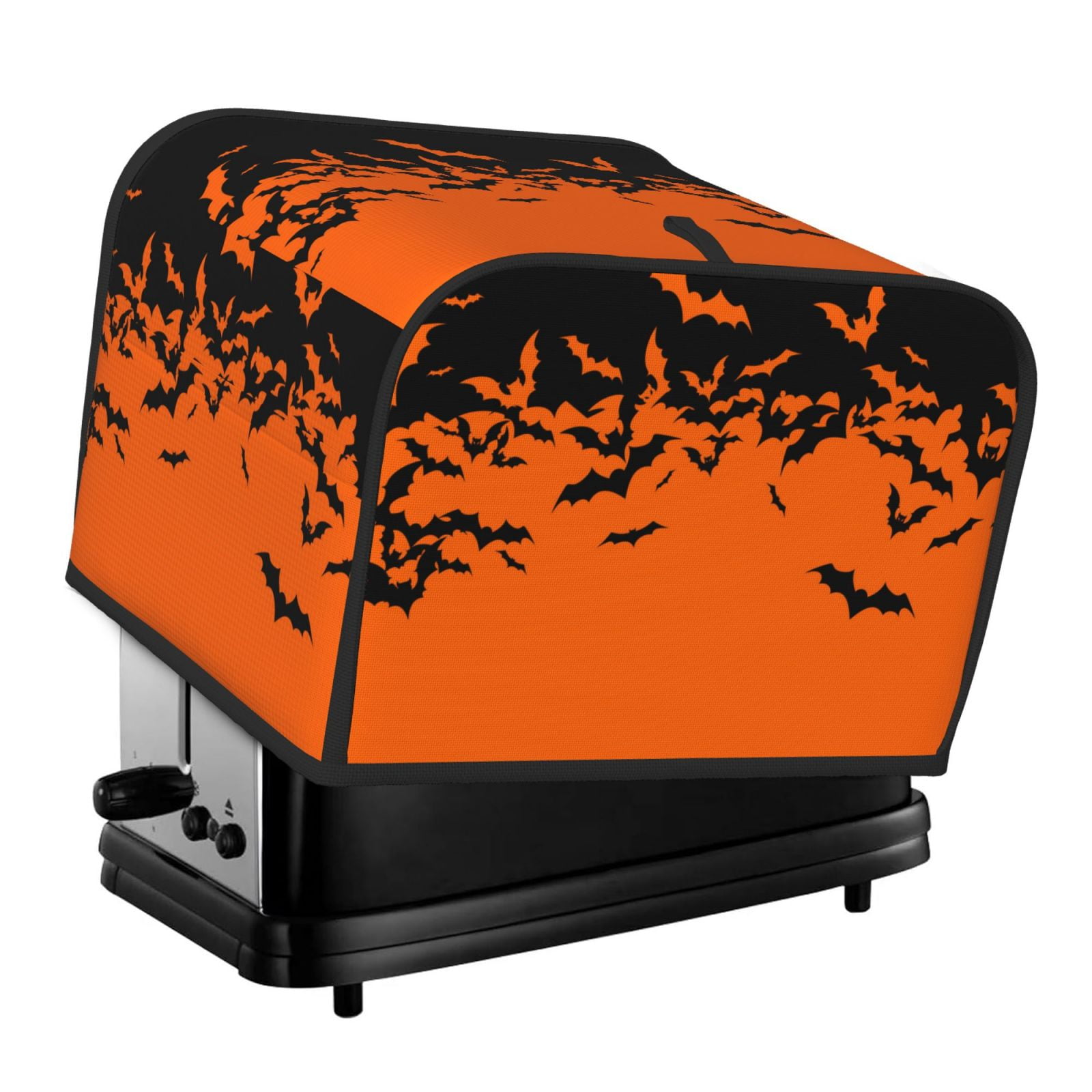 Honeii Halloween With Black Bats Print 4 slice Toaster Cover, Two Slice ...