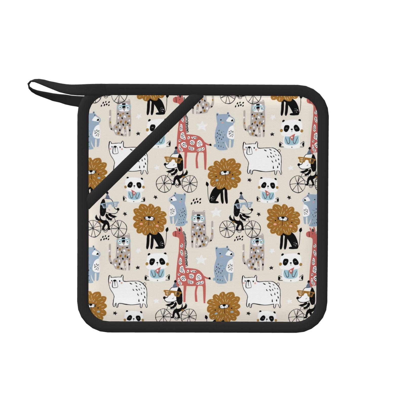 Honeii Hand Drawn Animals for Silicone Trivets for Hot Pots and Pans ...