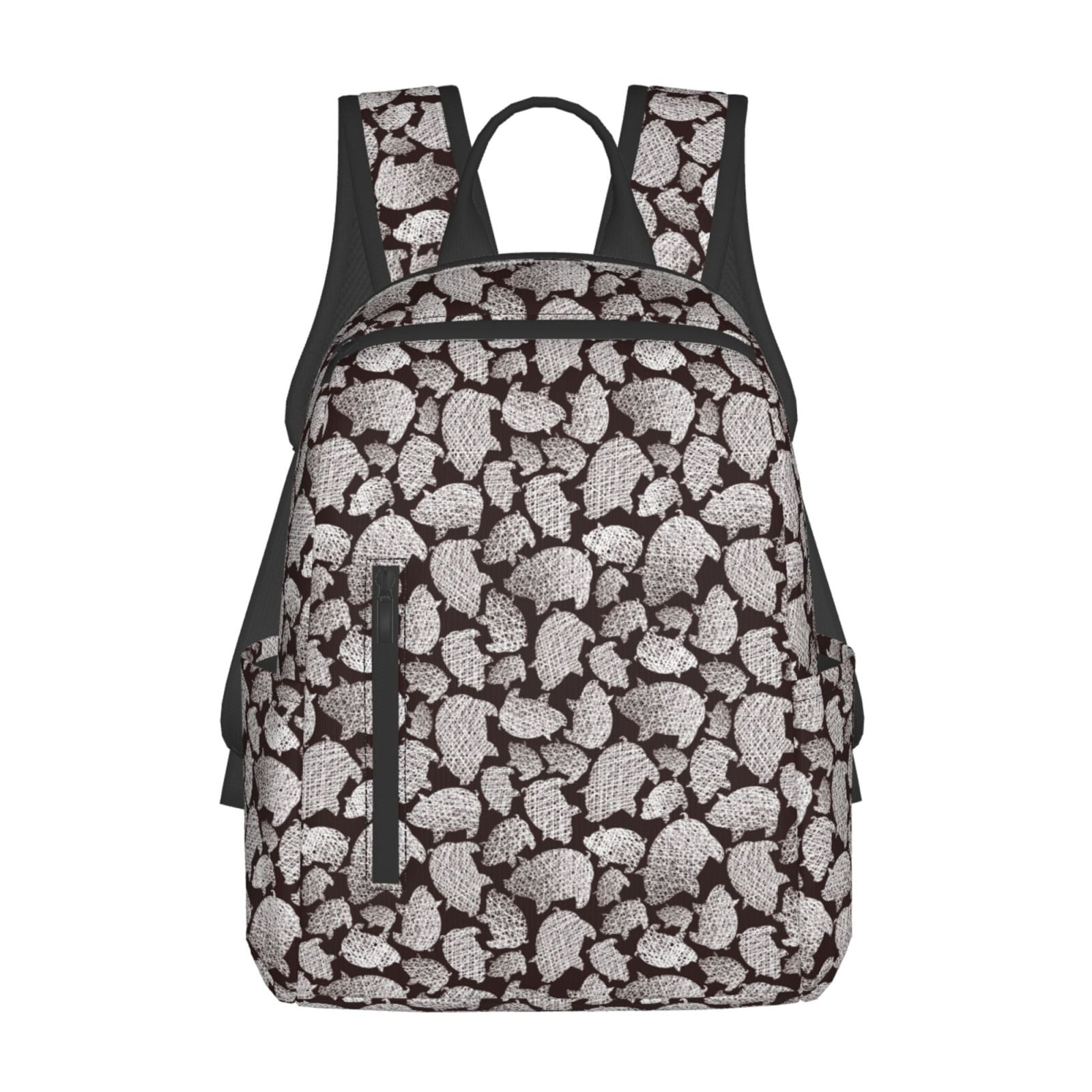 Honeii Hand Drawn Pig Print Lightweight Backpacks,Carry on Backpack ...