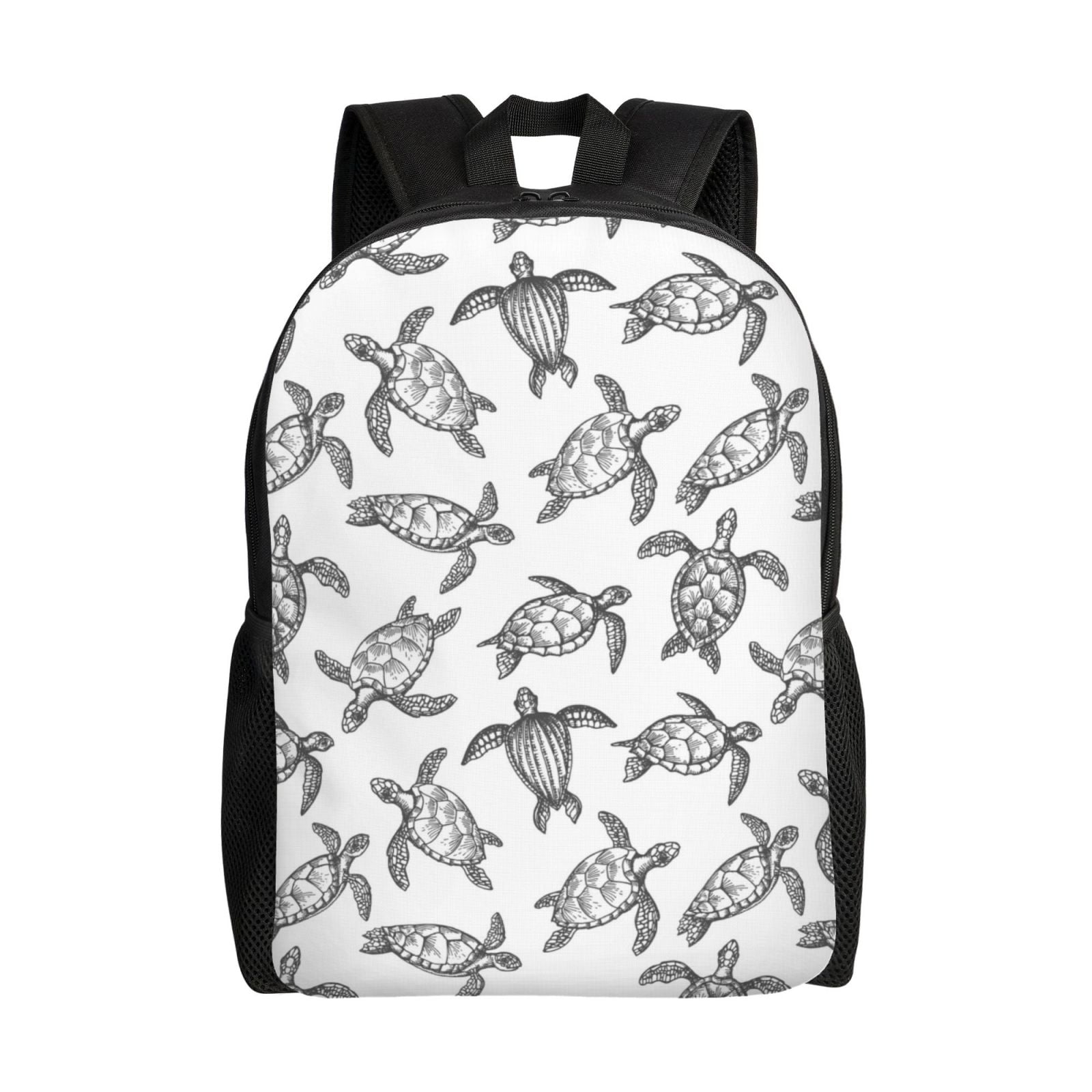 Honeii Hand Drawn Turtle Print Laptop Backpack for Work, College ...