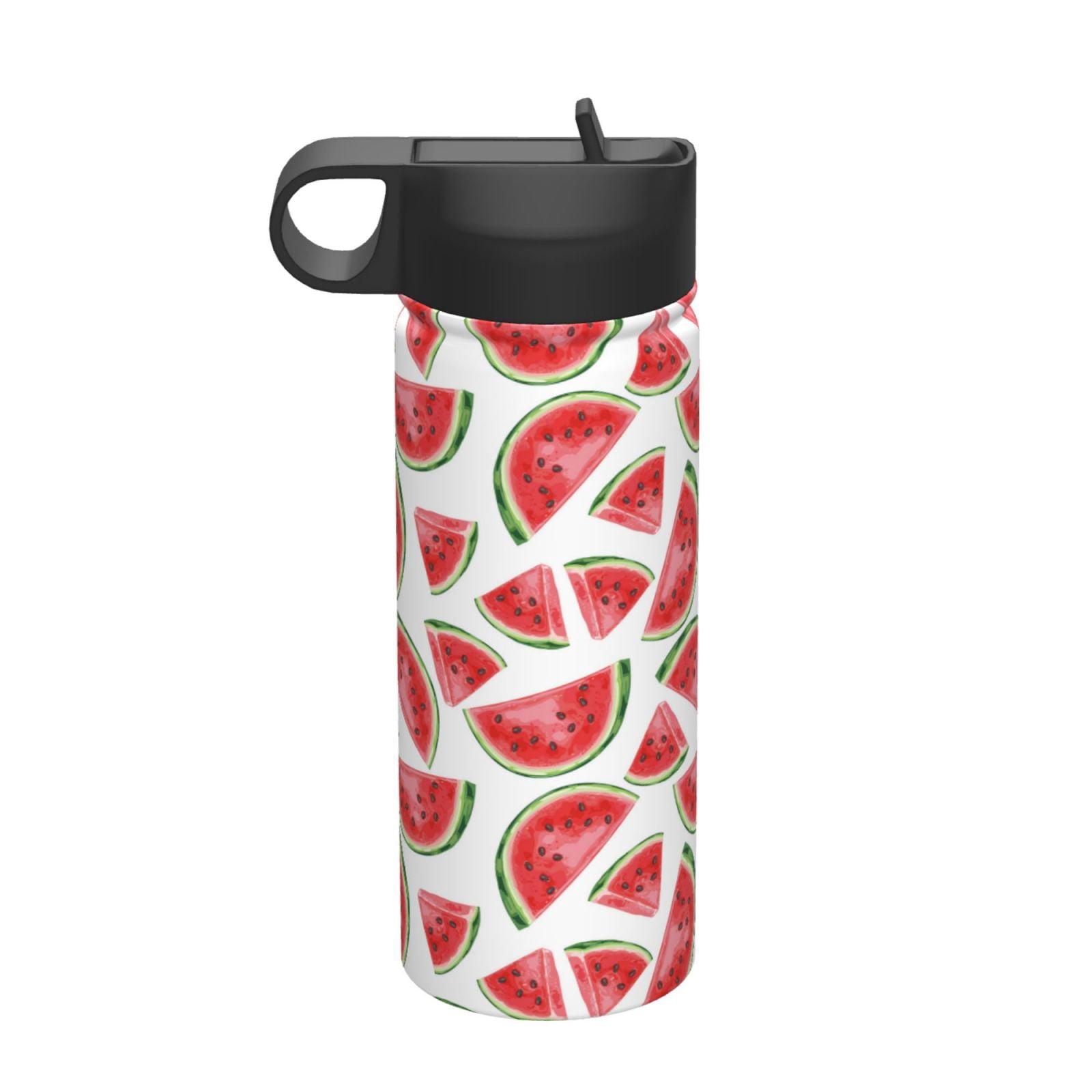 Honeii Hand Drawn Watermelon Print 18 oz Insulated Water Bottle with ...
