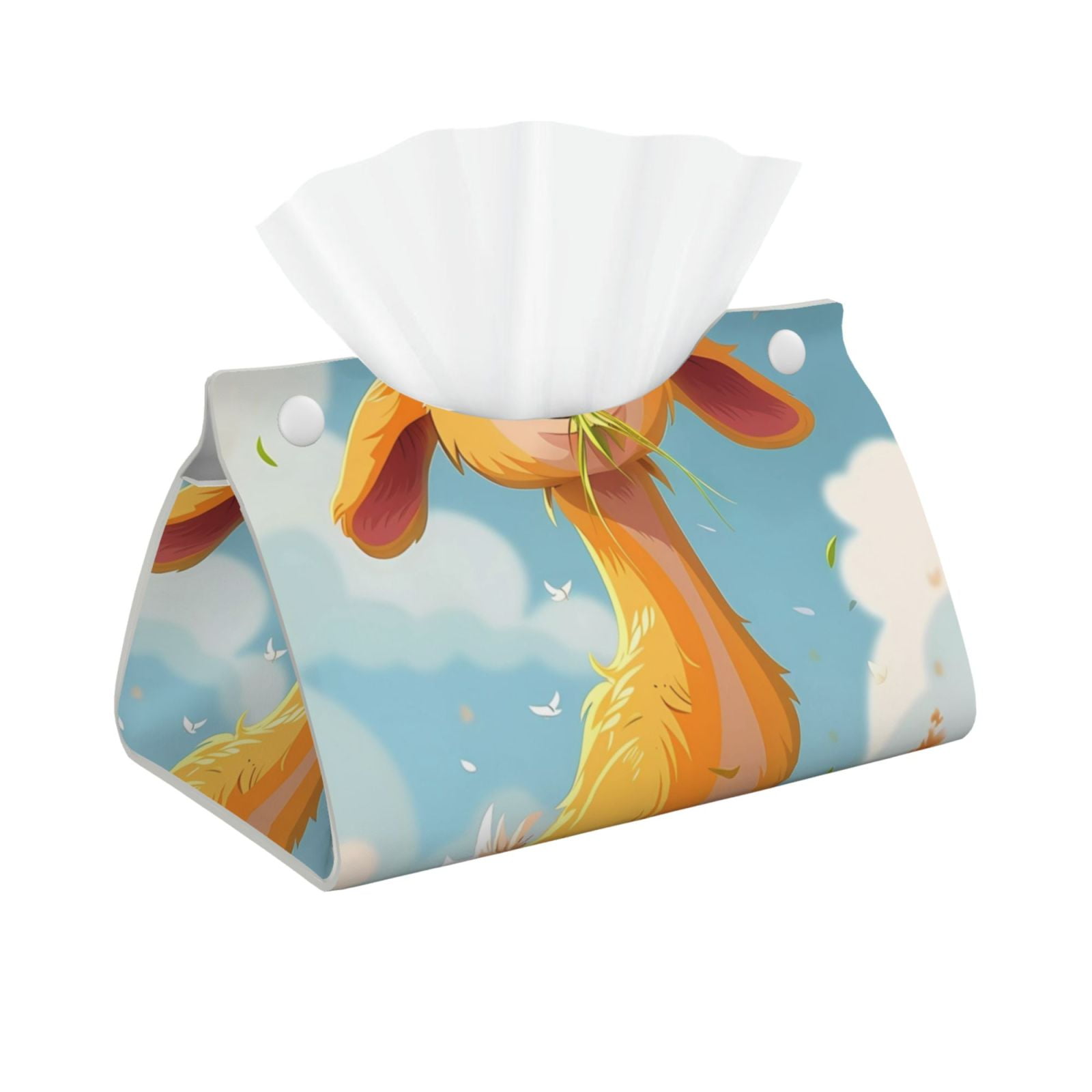 Honeii Happy Goat In Meadow for Tissue Box Cover/Holder - Covers ...