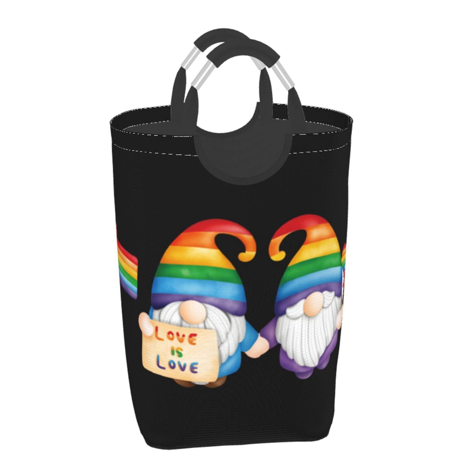 Honeii Happy Pride Gnome Print Laundry Hamper Collapsible Laundry ...