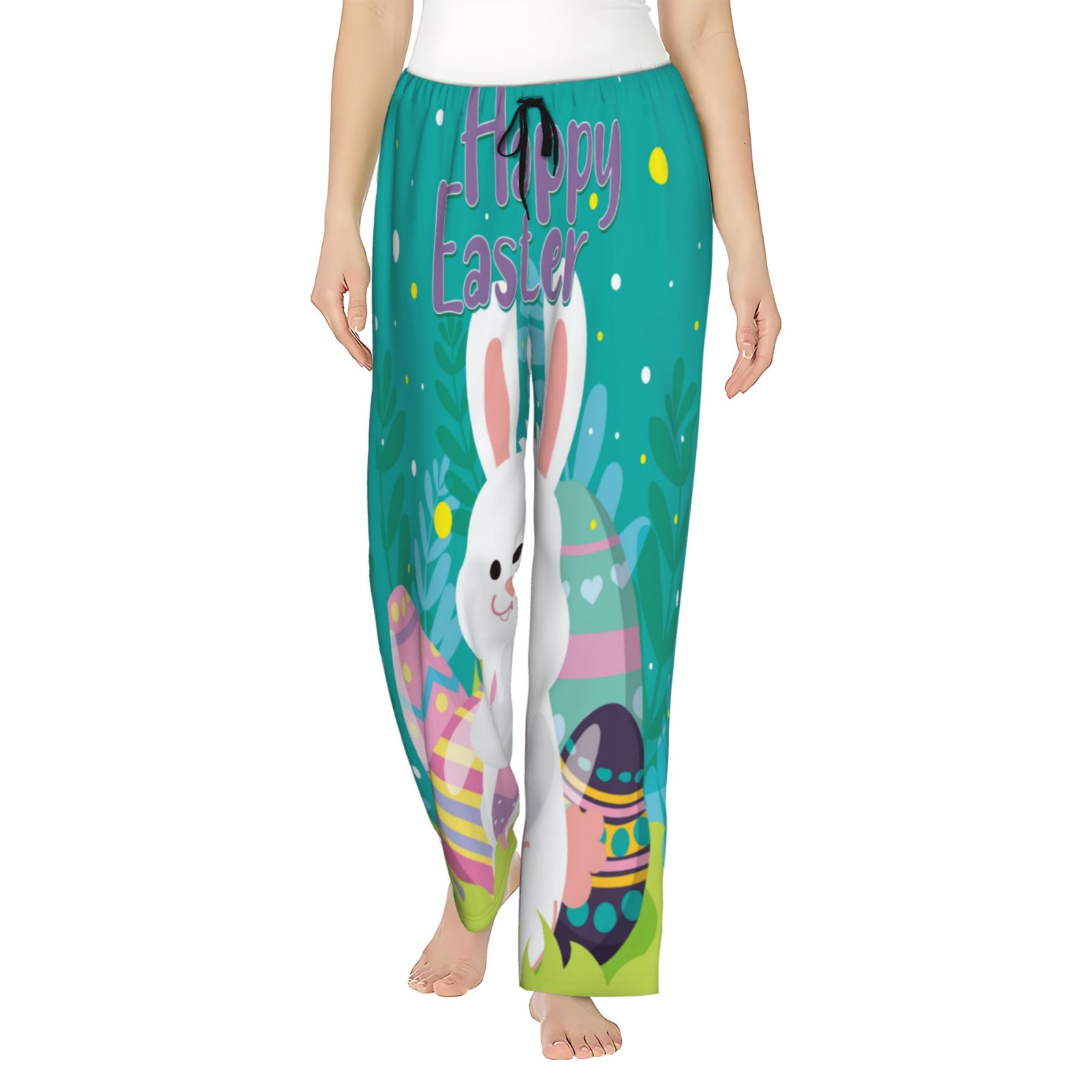 Honeii Happy easter for elegant Women's Lounge Pants and Pajama Pants ...