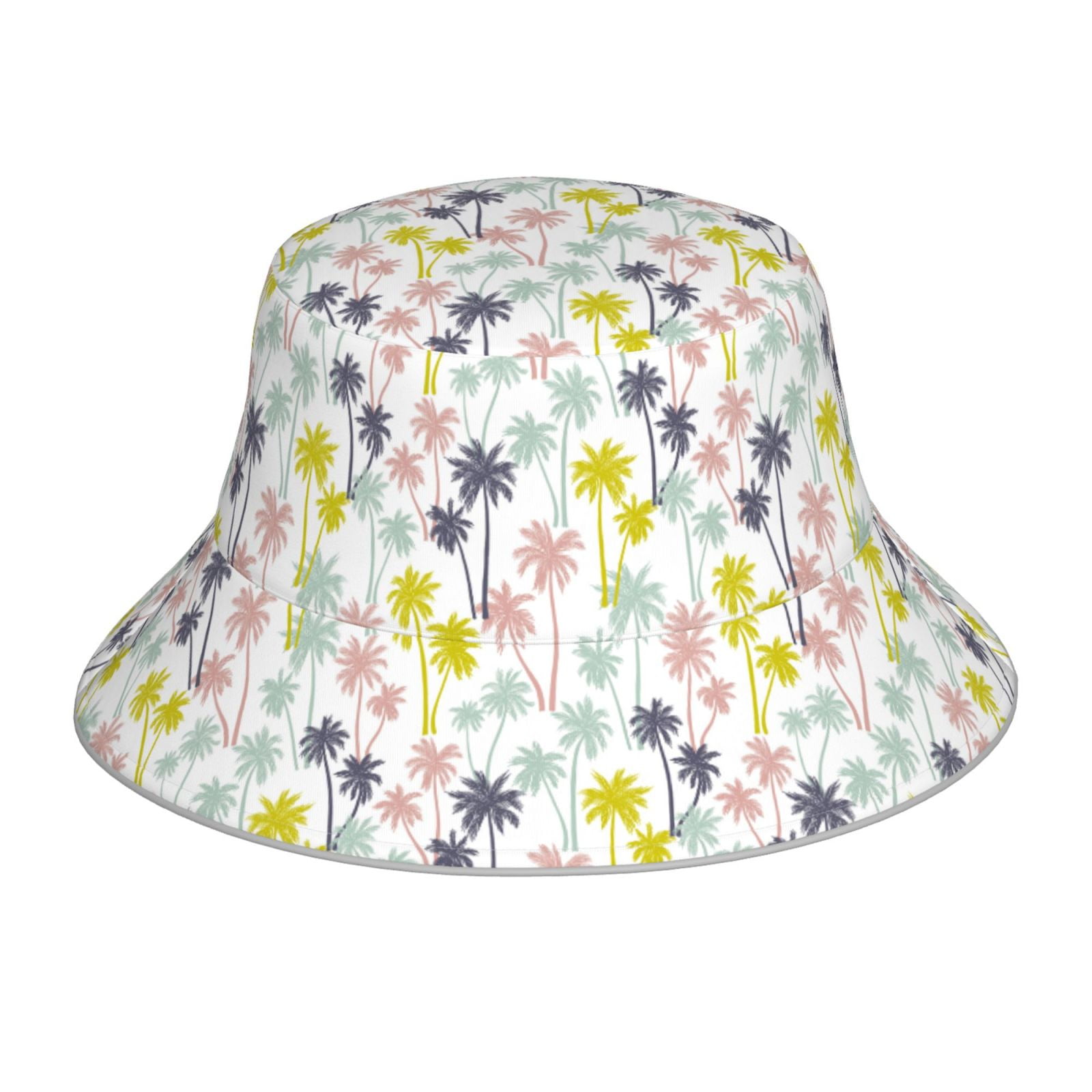 Honeii Hawaiian Coconut Tree for Unisex Bucket Hat Waterproof Rain Hat ...