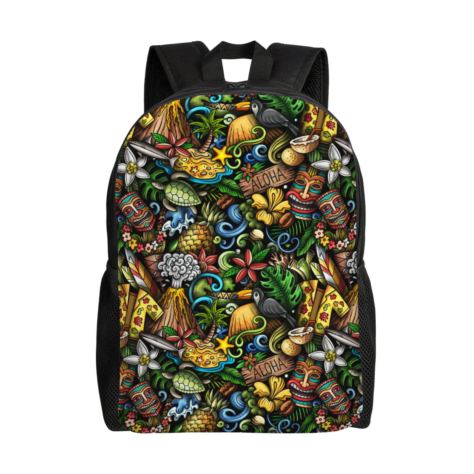 Honeii Hawaiian Culture Symbols Print Laptop Backpack for Work, College ...