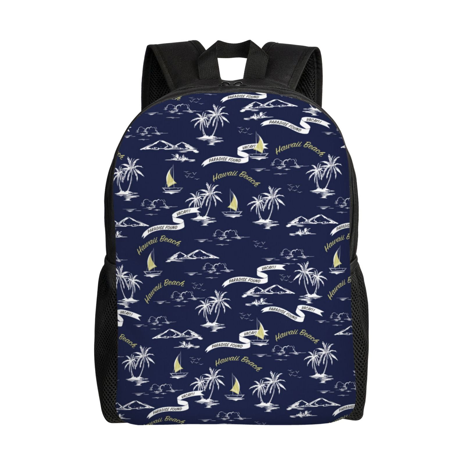 Honeii Hawaiian Style Print Laptop Backpack for Work, College, Travel ...