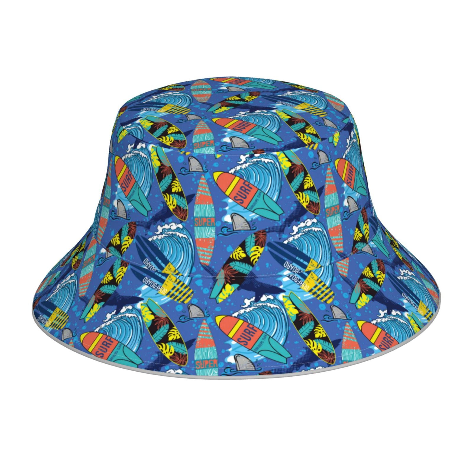 Honeii Hawaiian Style for Unisex Bucket Hat Waterproof Rain Hat ...