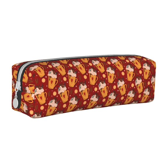 Honeii Heart Christmas Hot Cocoa Pattern Pencil Case, Pencil Pouch ...