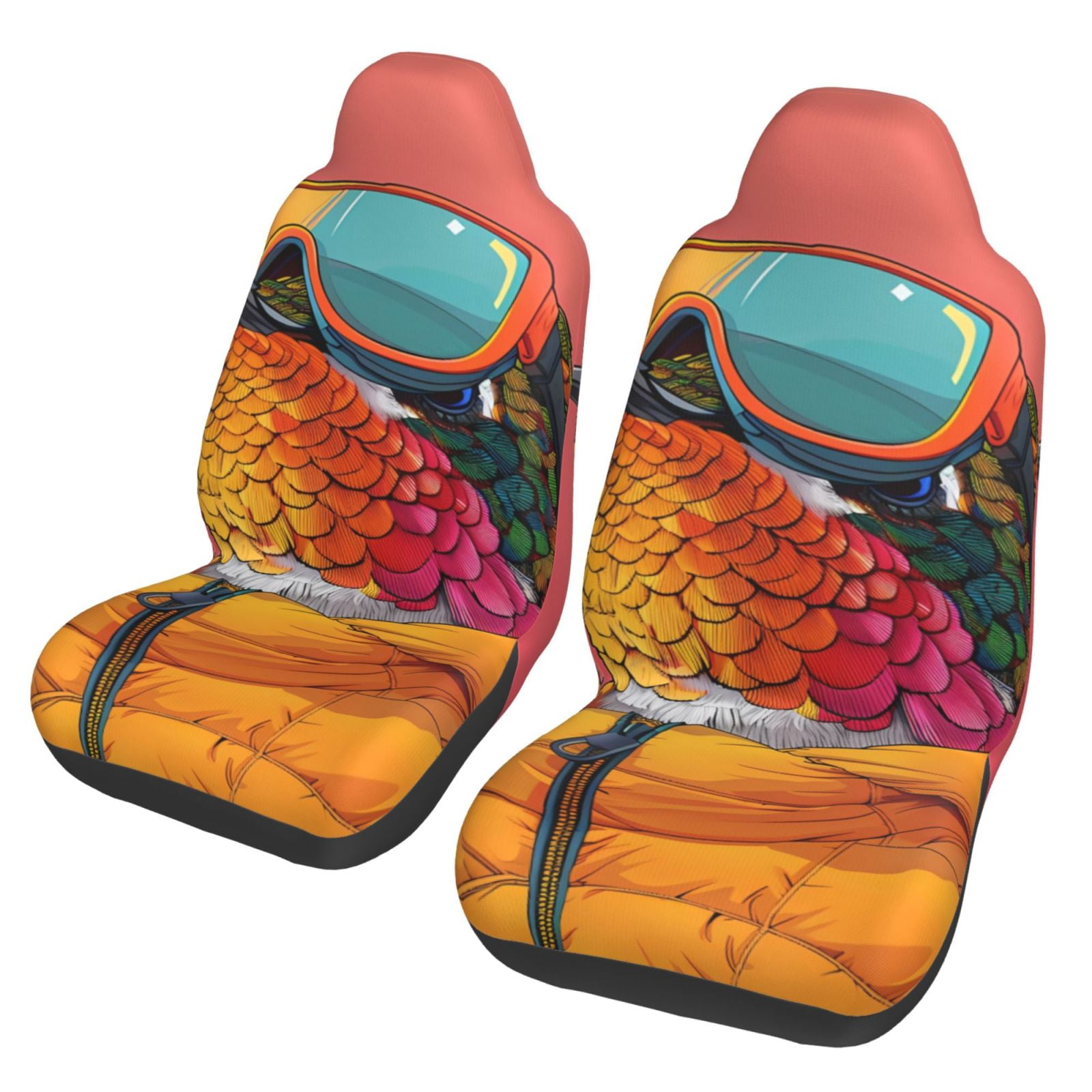 Honeii Hip Hummingbird In Jacket Print Car Seat Covers 2 Pieces, Full ...