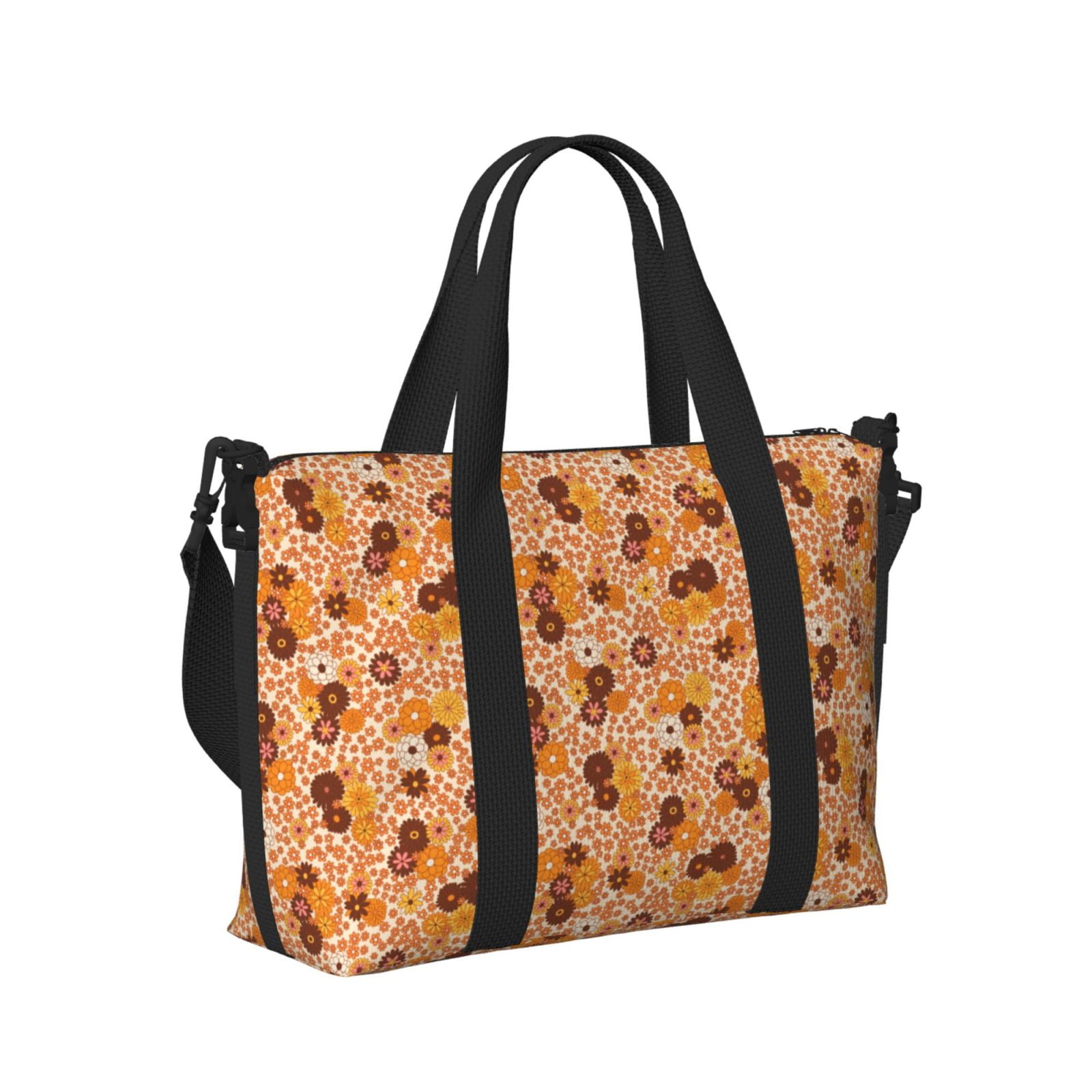 Honeii Hippie Ditsy Floral Print Hand Travel Bag,Travel Duffle Bag ...