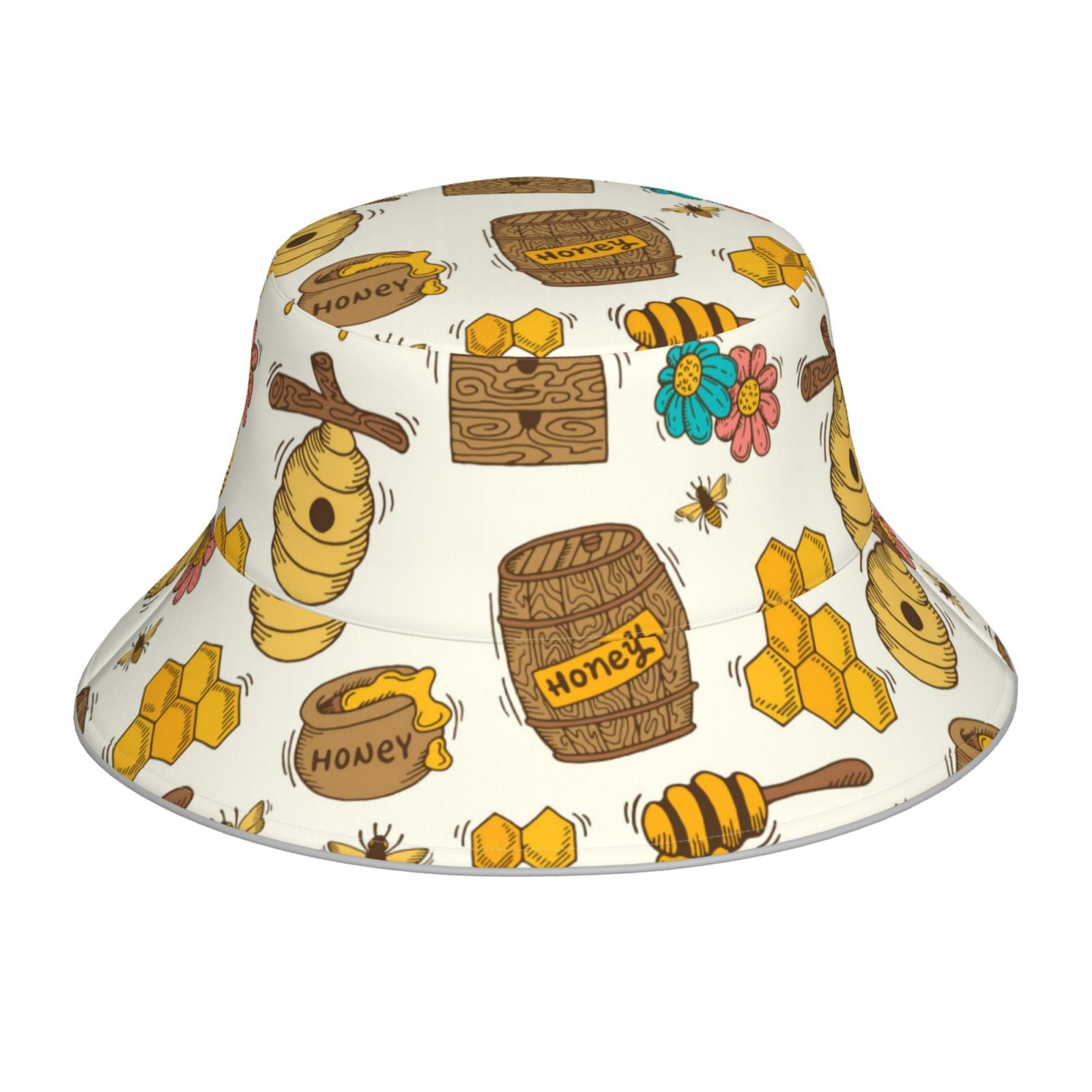 Honeii Honeycomb And Honey for Unisex Bucket Hat Waterproof Rain Hat ...