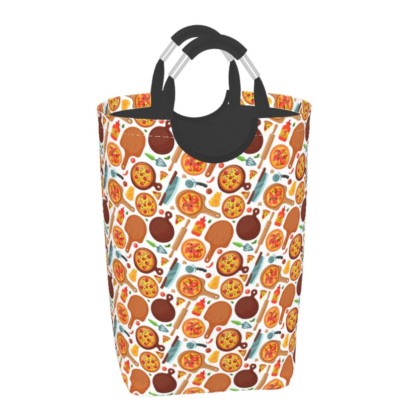 Honeii Hot Fresh Pizza Print Laundry Hamper Collapsible Laundry Baskets ...
