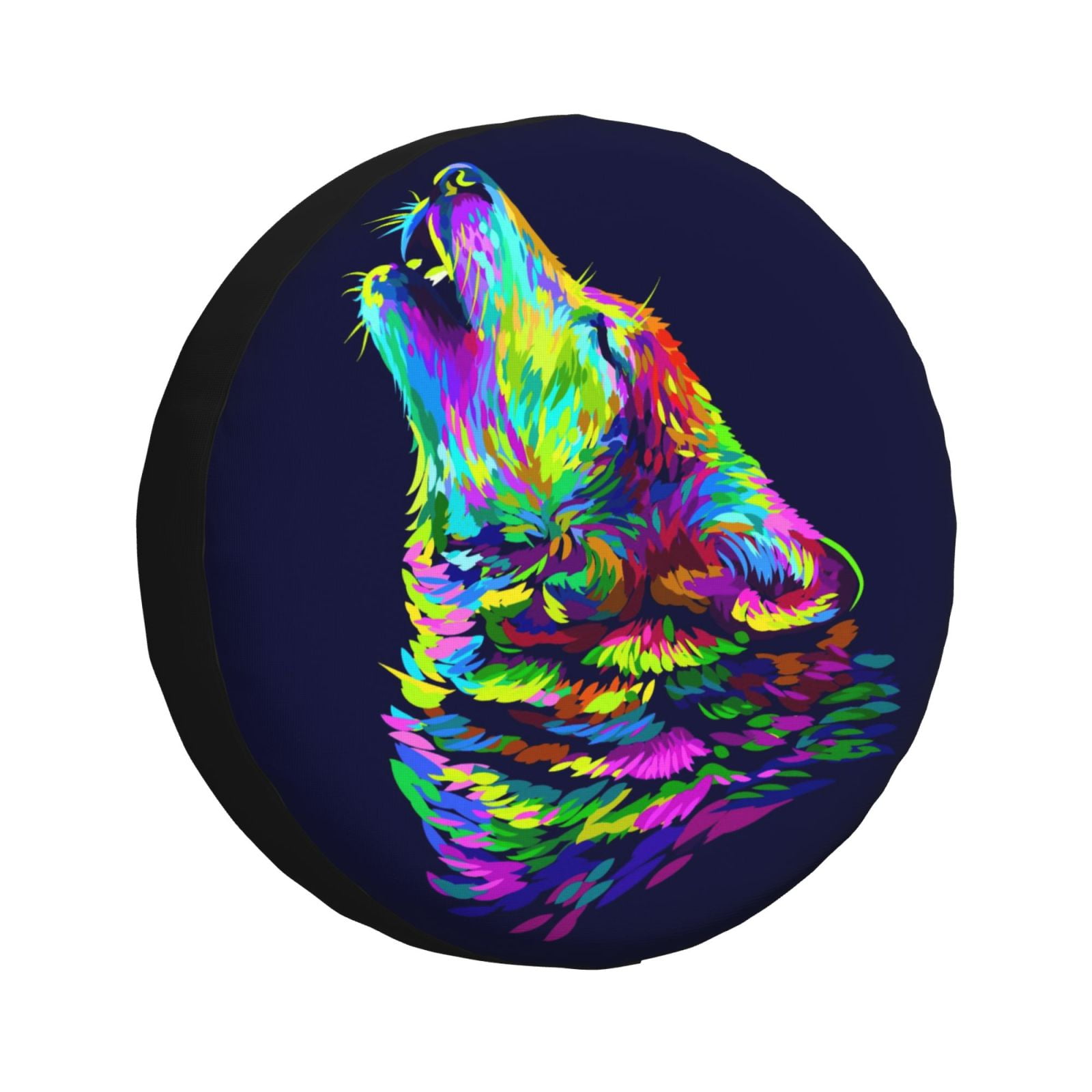 Honeii Howling Wolf Print Tire Covers, Waterproof Anti-UV Sun Snow Rain ...