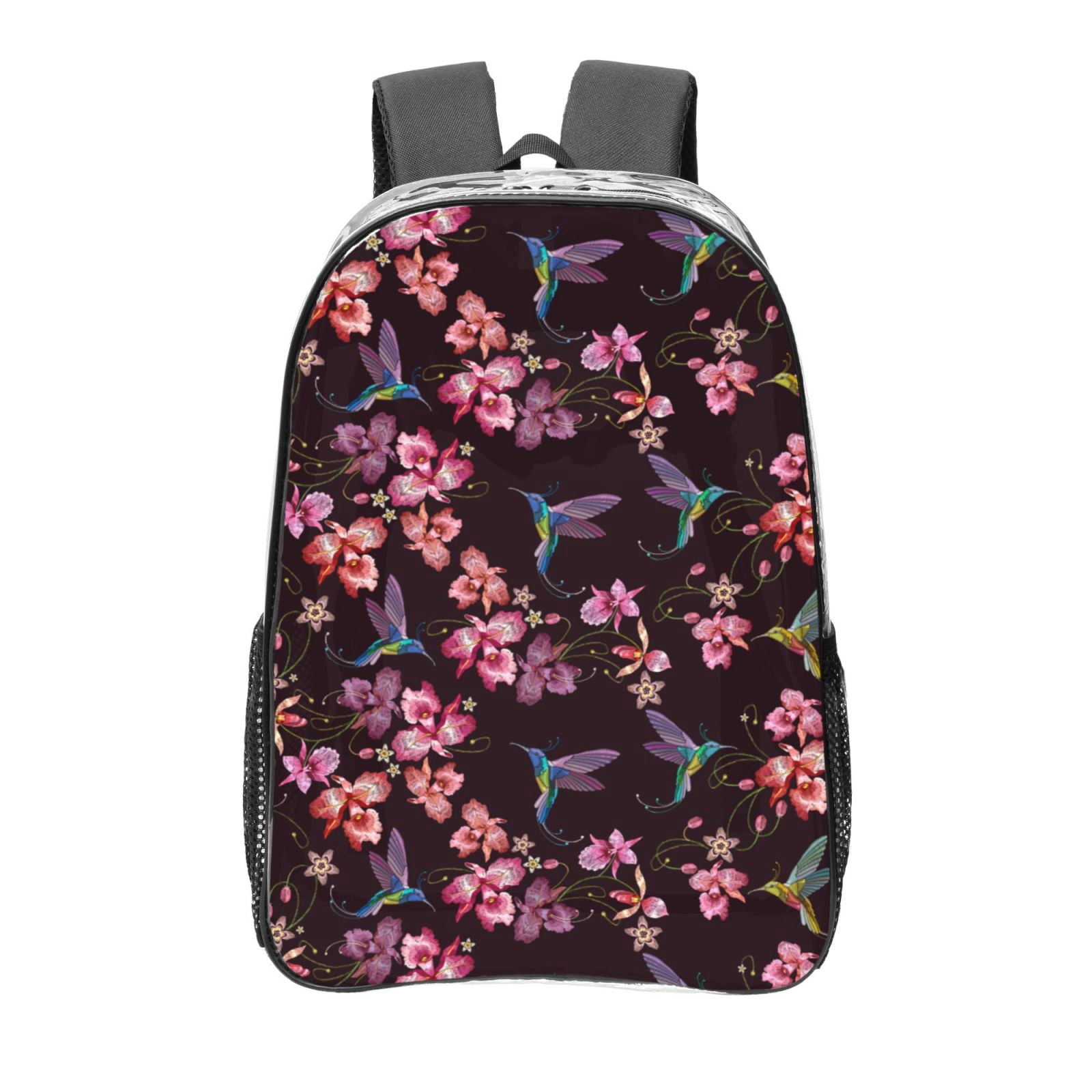 Honeii Humming Bird And Tropical Print Clear Backpack Heavy Duty ...