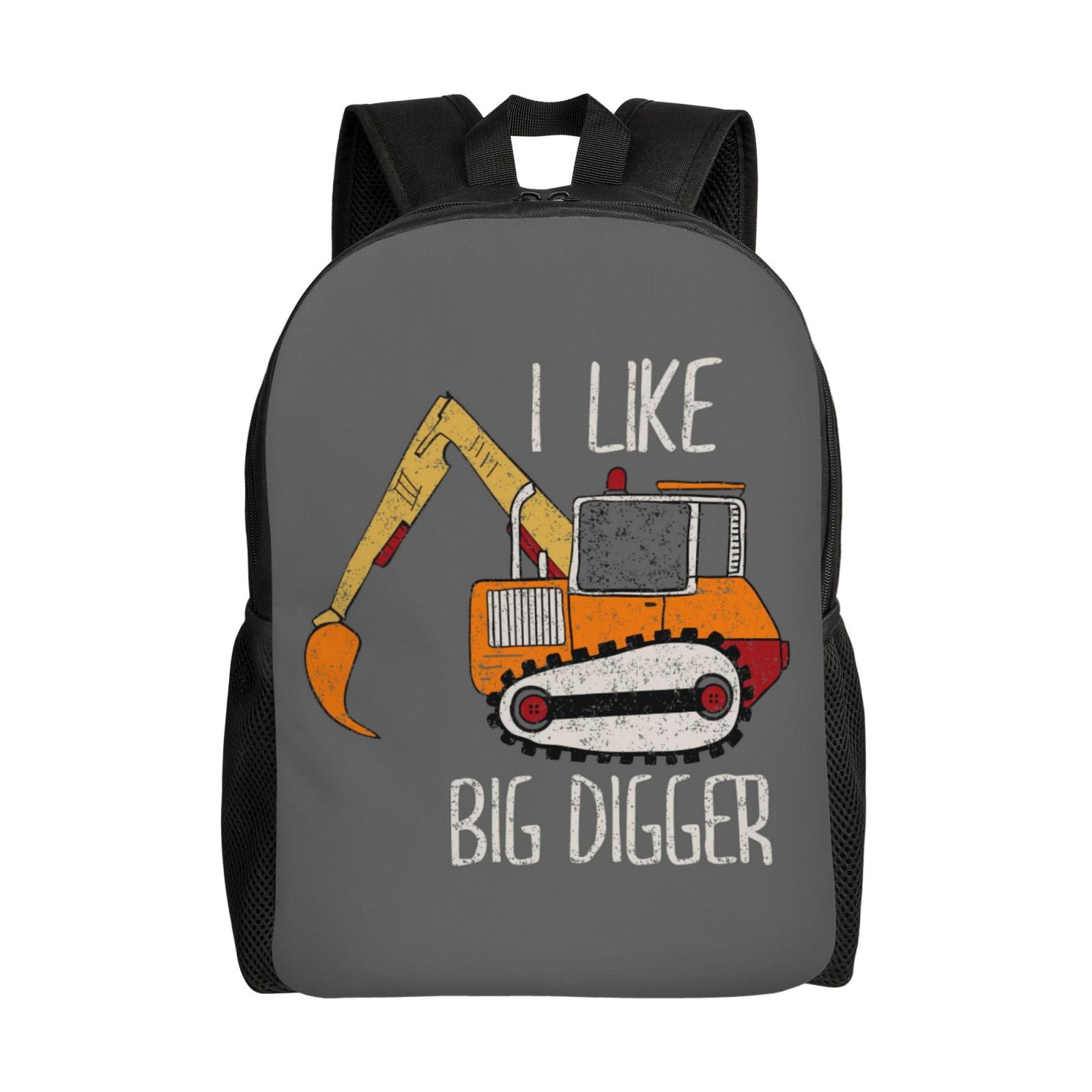 Honeii I Like Big Digger Print Laptop Backpack for Work, College ...