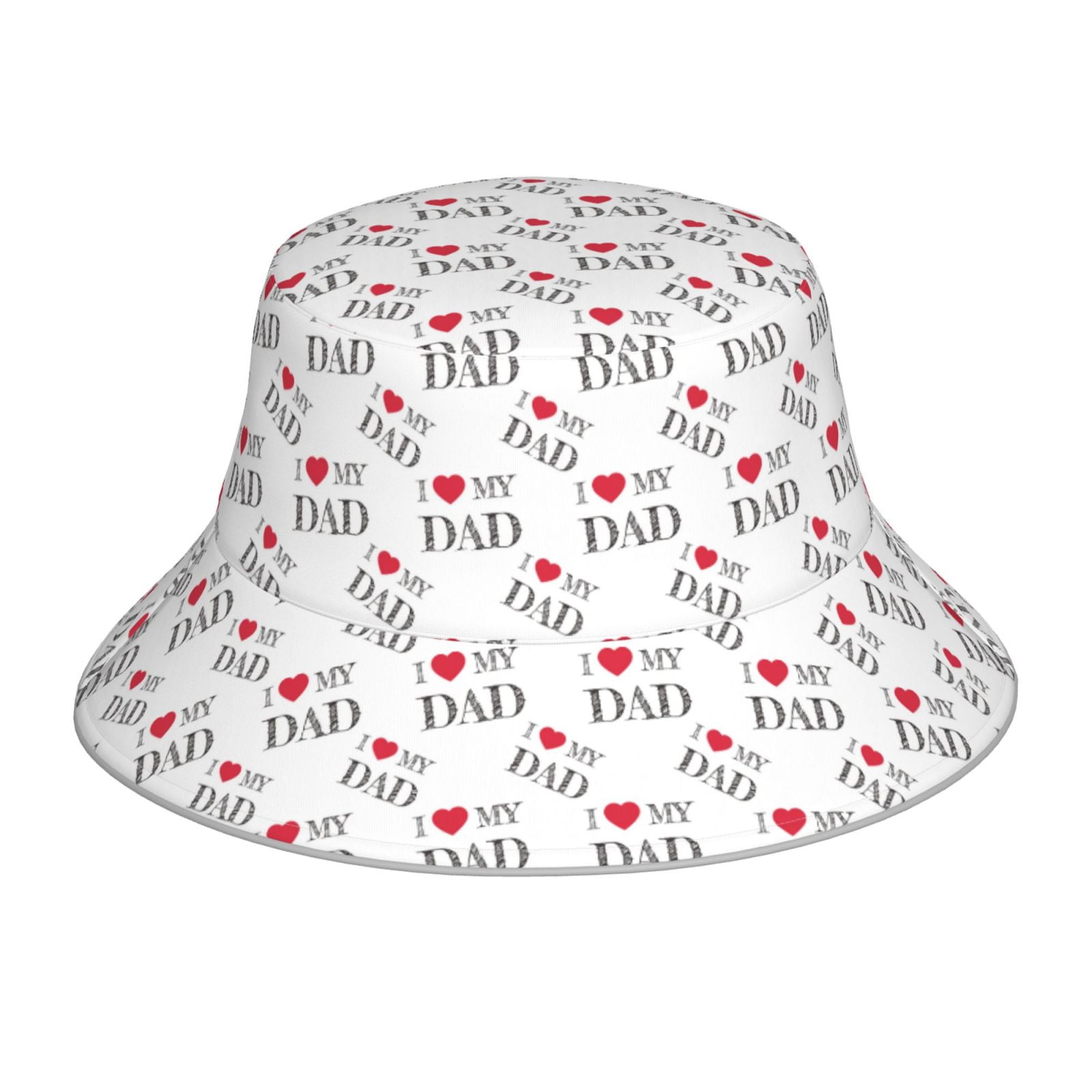 Honeii I Love My Dad for Unisex Bucket Hat Waterproof Rain Hat ...