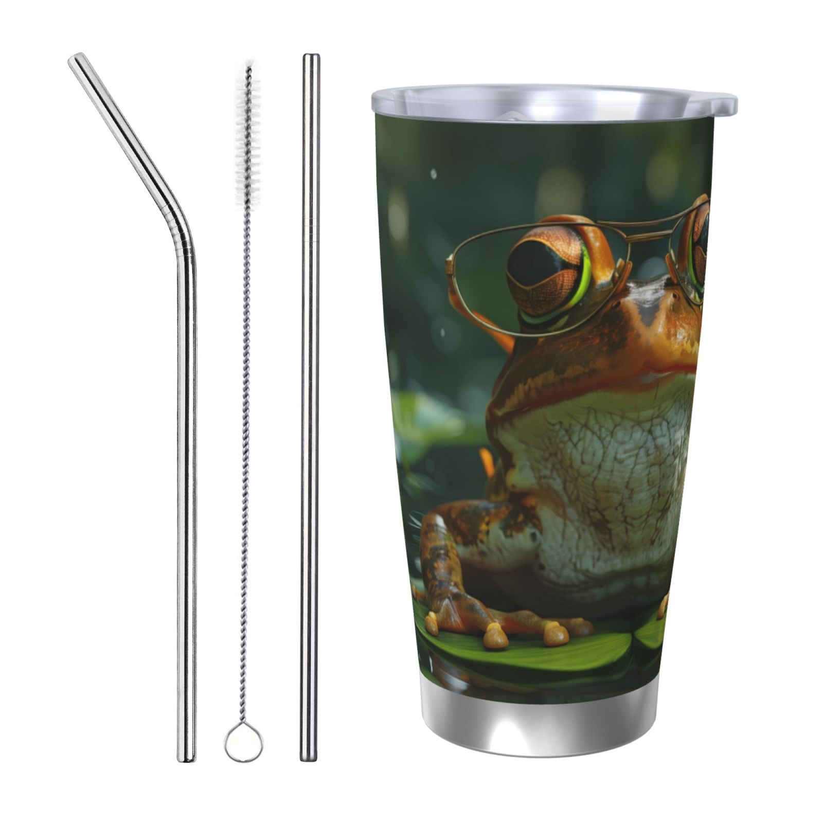 Honeii Intellectual Frog Pond Print 20OZ Car Cup, Insulated Stainless ...