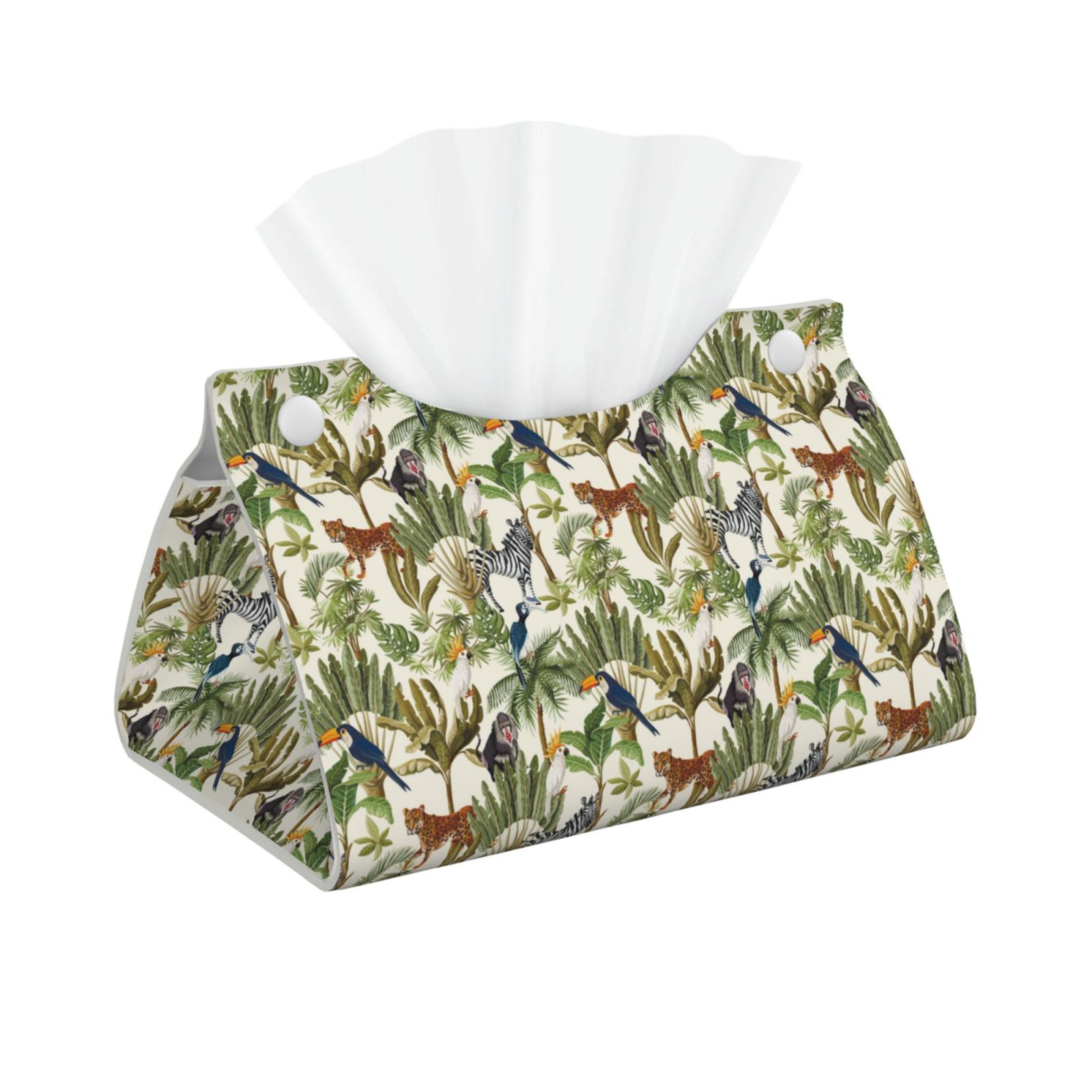 Honeii Jungle Animals for Tissue Box Cover/Holder - Covers Rectangular ...