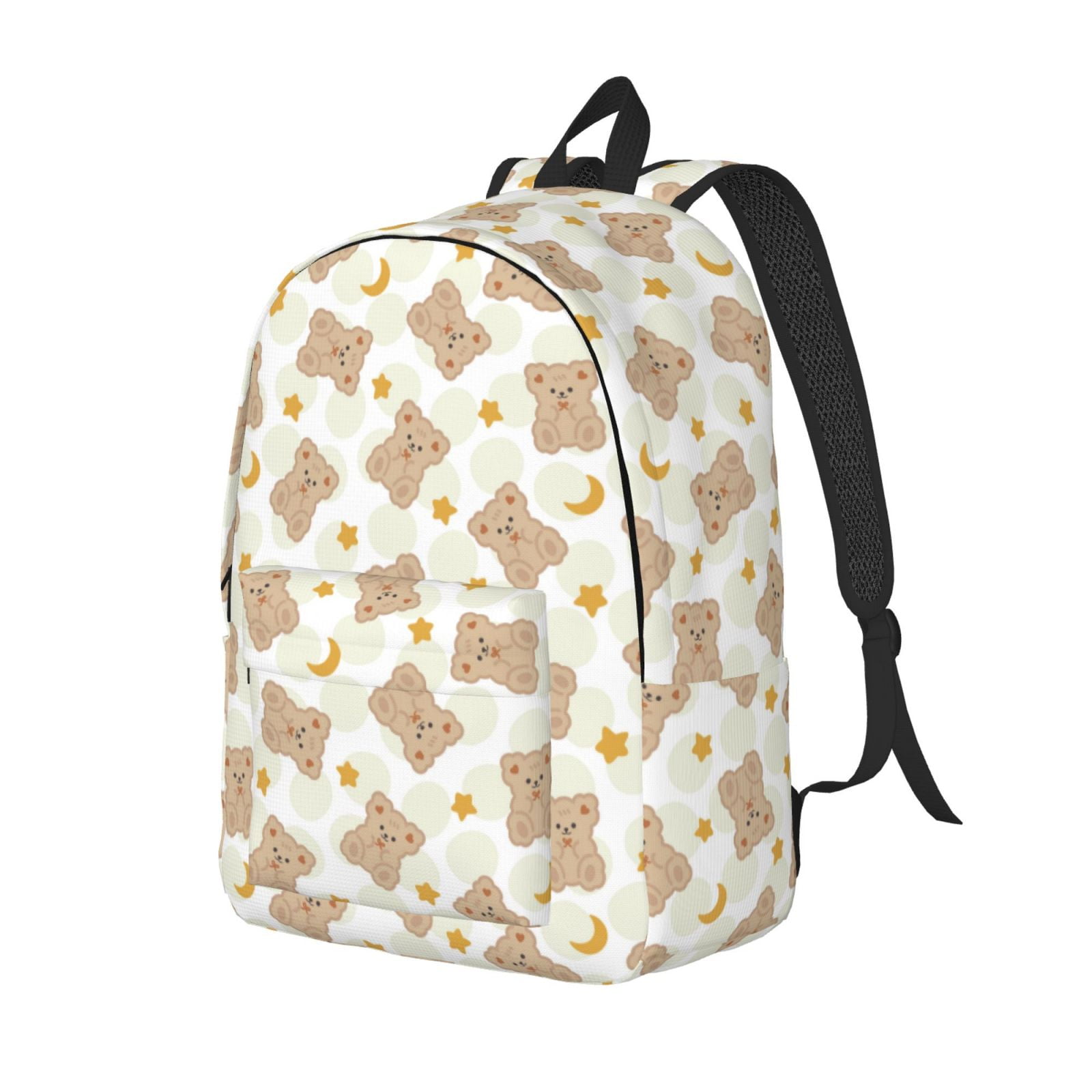 Honeii Kawaii Bear Print Canvas Backpack for School & Outdoor,Laptop ...