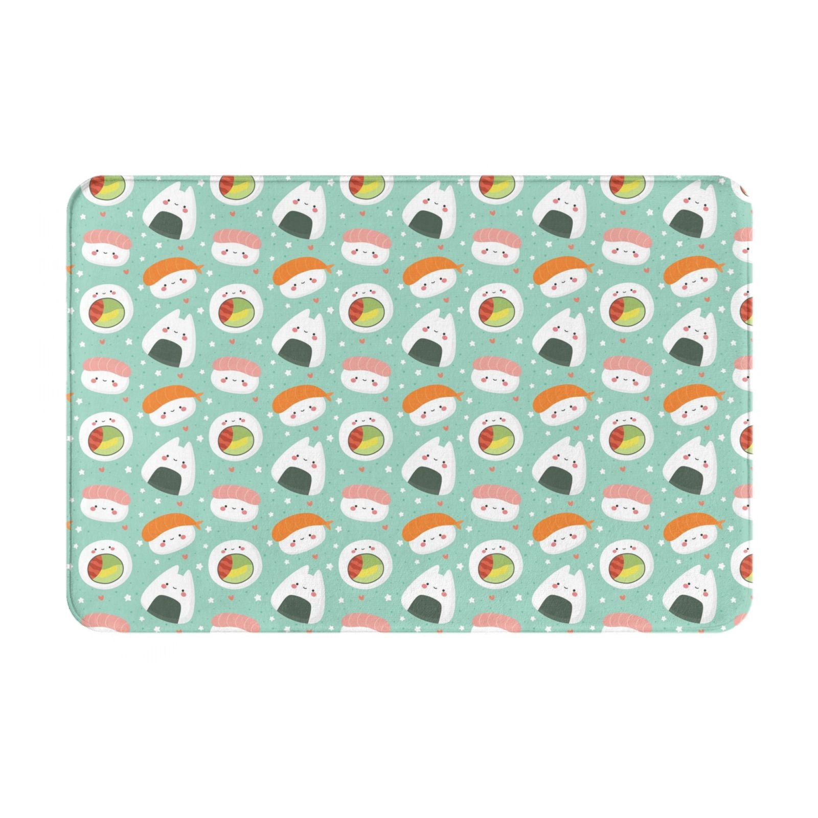 Honeii Kawaii Sushi patten Door Mat, Absorbent Muddy Dirt Resist ...