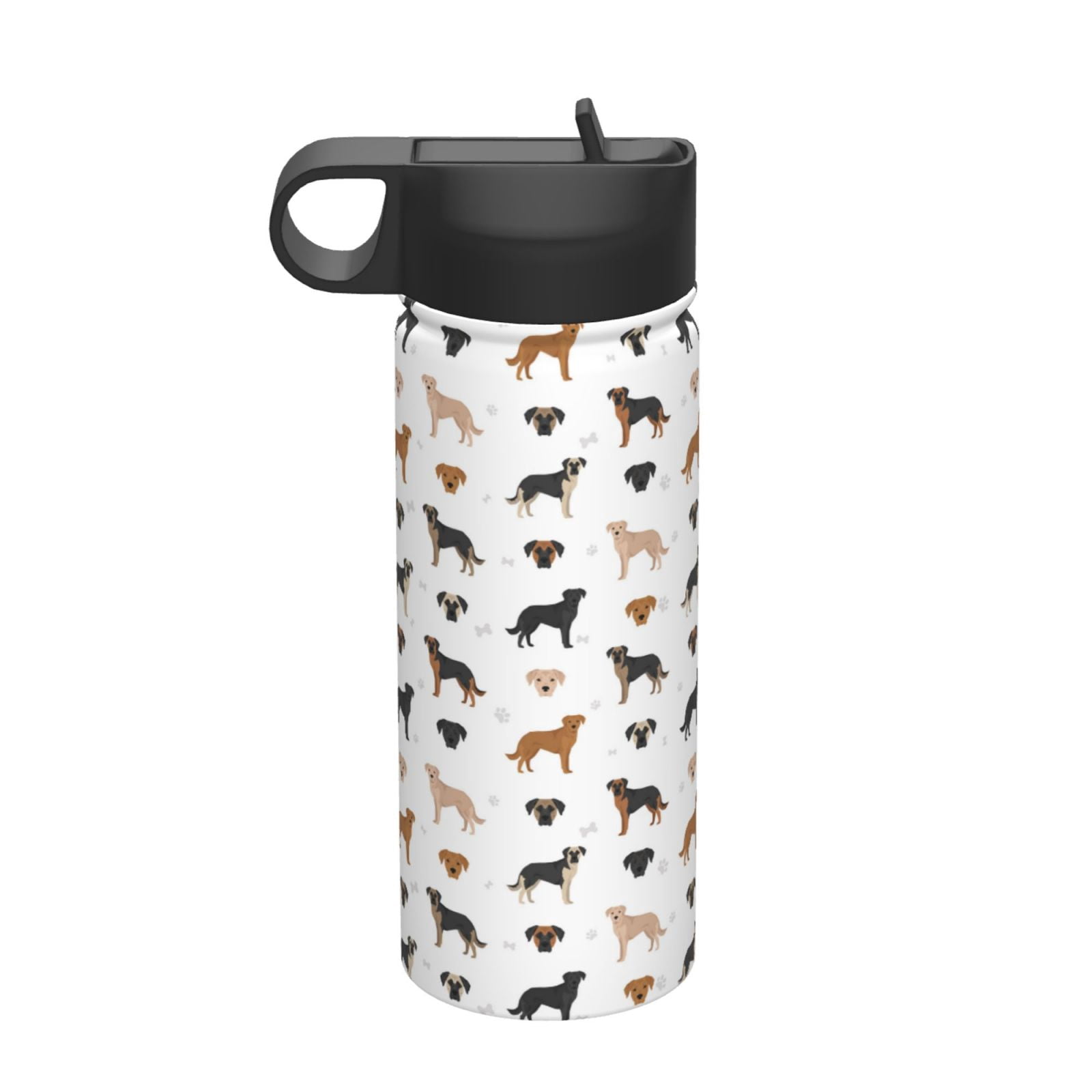 Honeii Labrador Retriever Dog Print 18 oz Insulated Water Bottle with ...