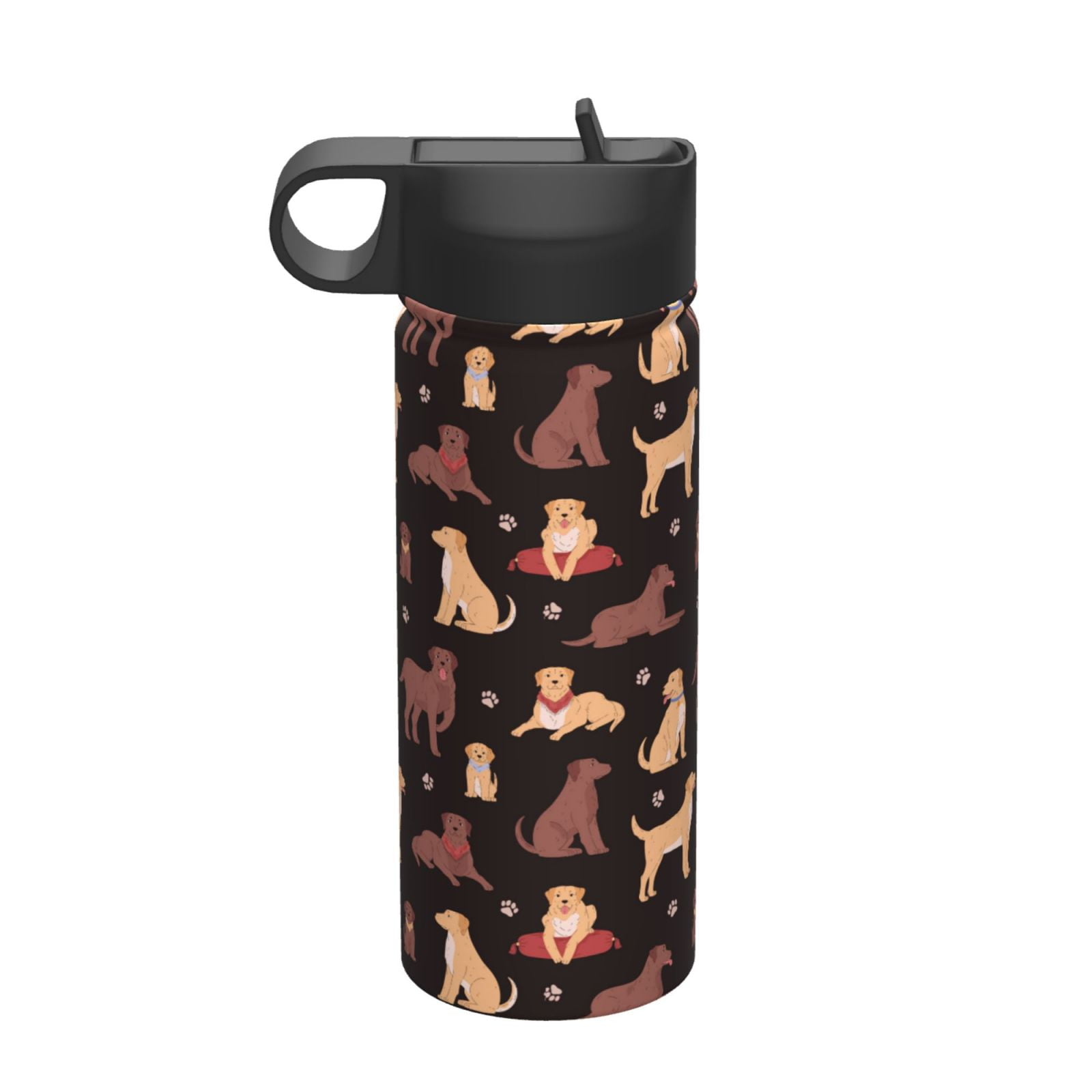 Honeii Labrador Retriever Dog Print 18 oz Insulated Water Bottle with ...