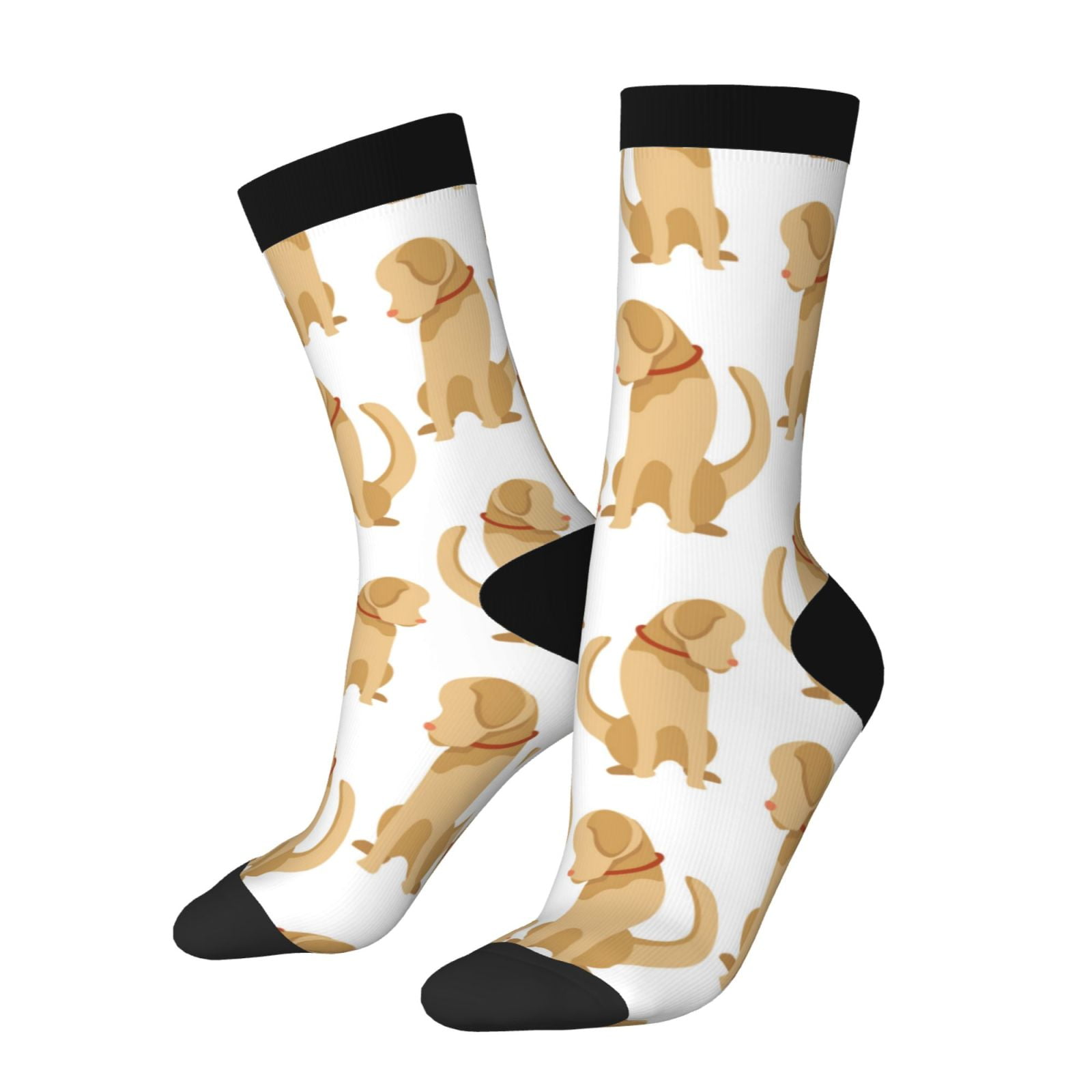 Honeii Labrador Retriever Dog Print Adult Socks,Crew Socks,Casual Calf ...