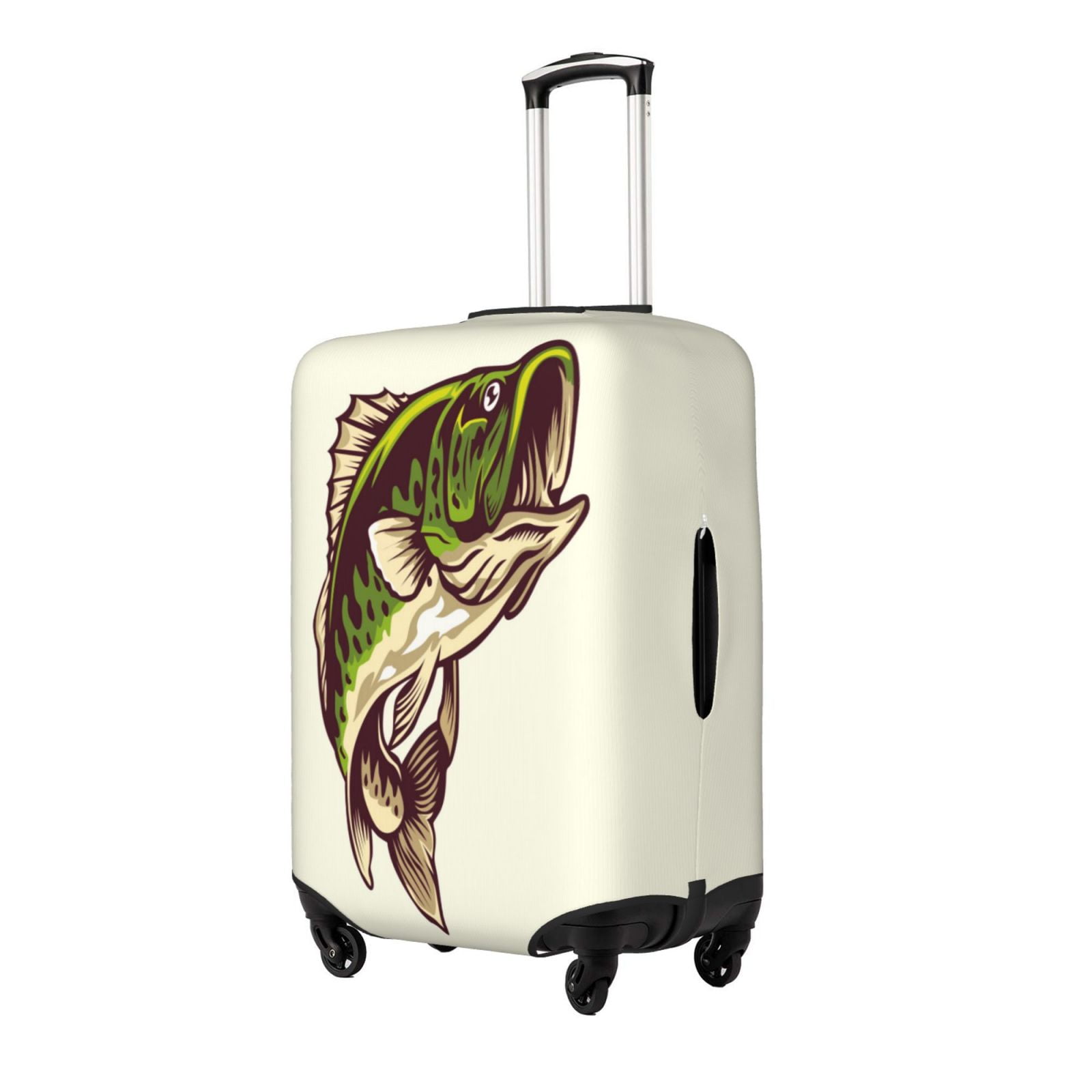 Honeii Largemouth Bass Fish (3) Elastic Luggage Cover, featuring double ...