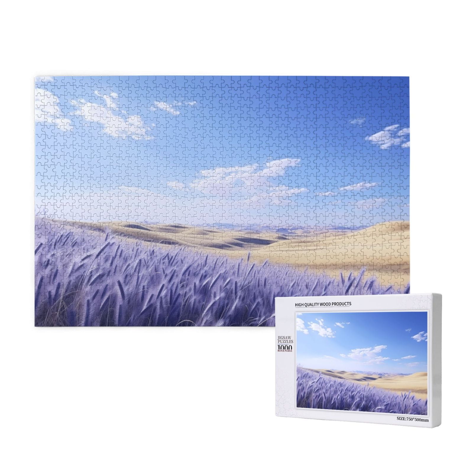 Honeii Lavender Fields Under Blue Sky Pattern 1000 Piece Puzzles for ...