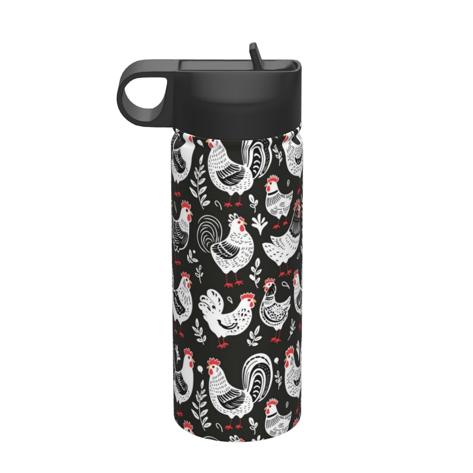 Honeii Laying Hens And Roosters Print 18 oz Insulated Water Bottle with ...